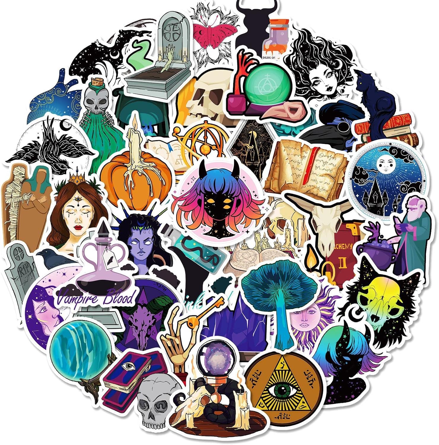 FAIRYGATE 50 Pcs Cute Sticker Cartoon Aesthetic Stickers for ...