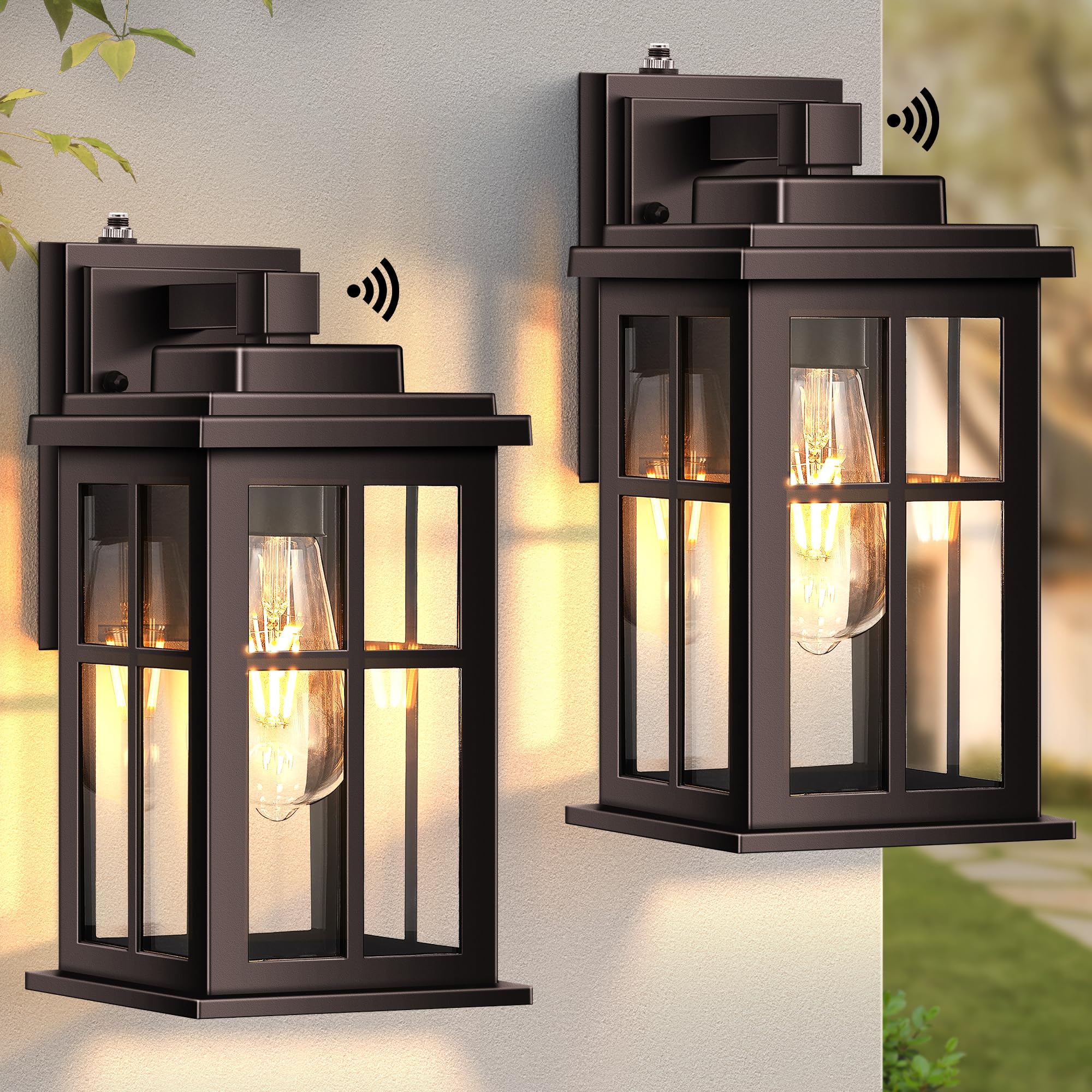 OPAXIS Bronze Dusk to Dawn Outdoor Lighting, 2 Pack Porch Lights ...