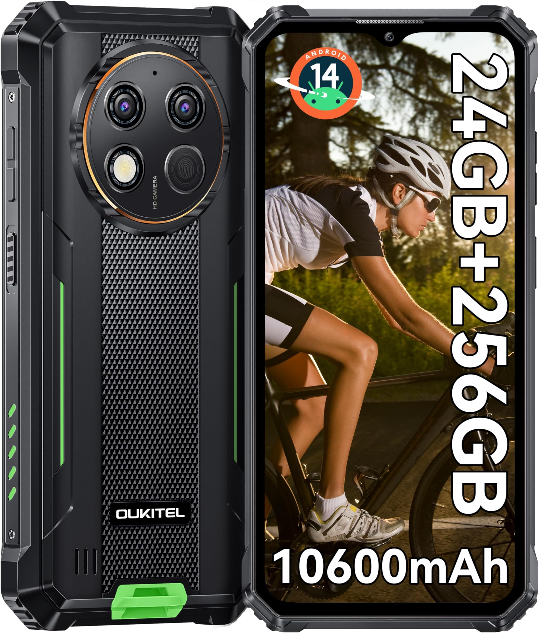 OUKITEL G1 Outdoor Handy Android 14-10600mAh 24GB+256GB Outdoor ...