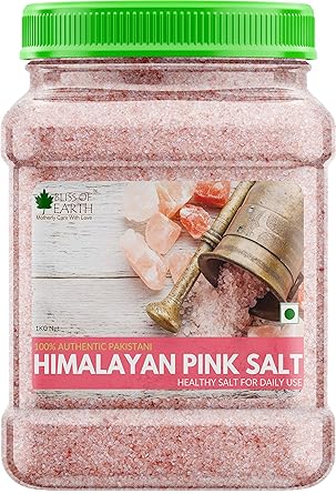 Bliss of Earth 1KG Pure Himalayan Pink Salt Non Iodised Rock Salt For ...