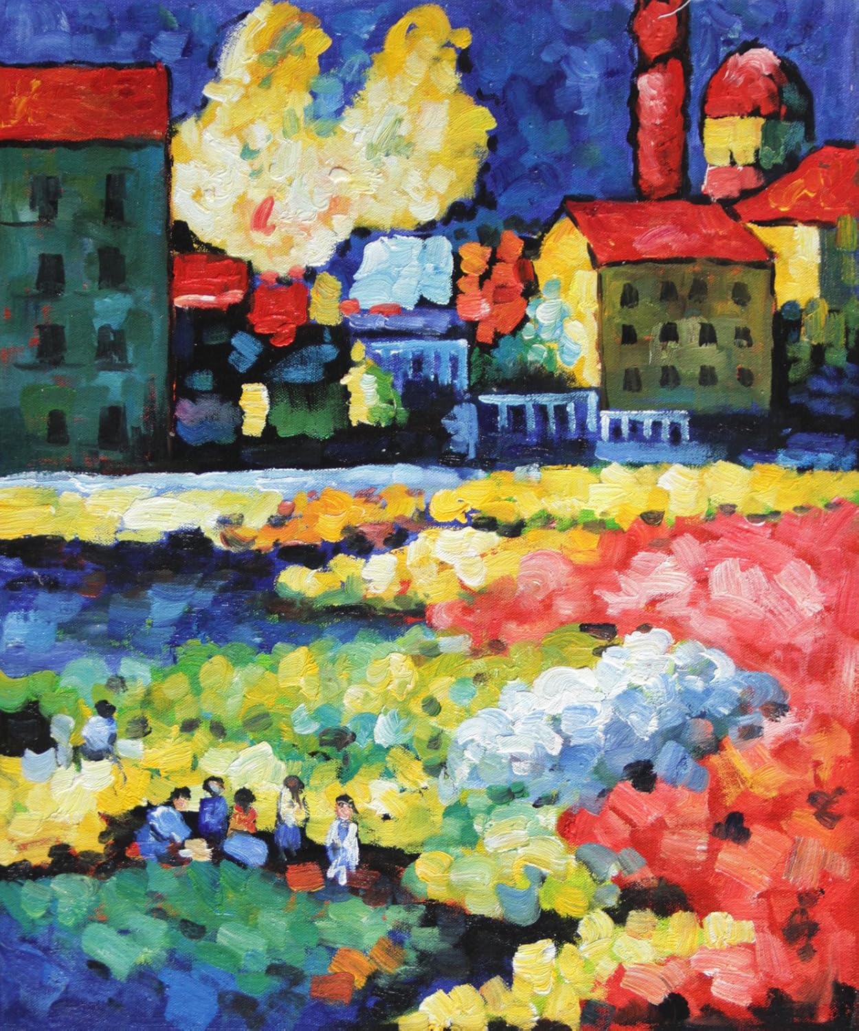 Amazon.com: Oil Painting Wall Art Wassily Kandinsky "Munich-Schwabing ...
