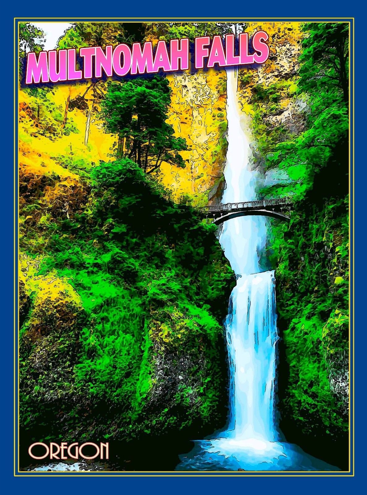 Amazon.com: Magnet Multnomah Falls Oregon United States America Travel ...