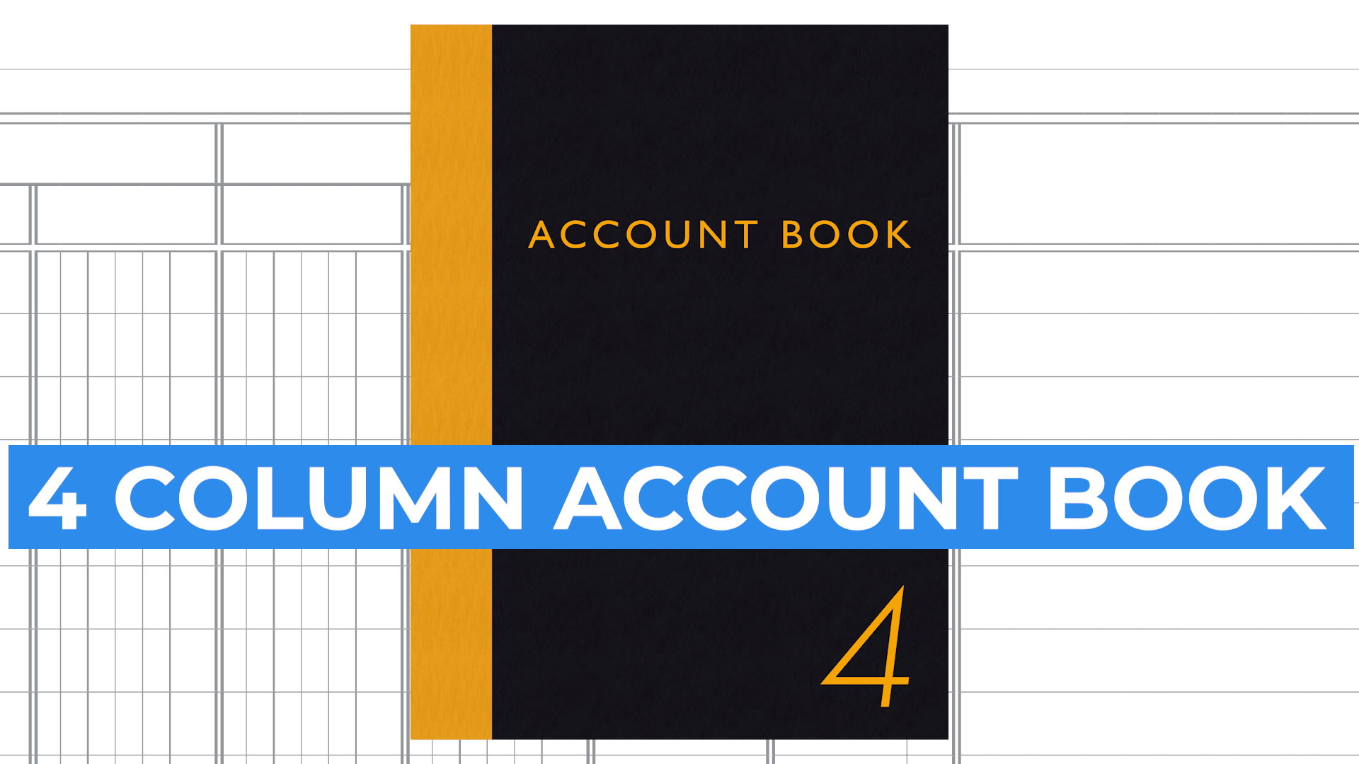 Watch Account Book& Accounting Ledger, 4 Column, Columnar Format on ...