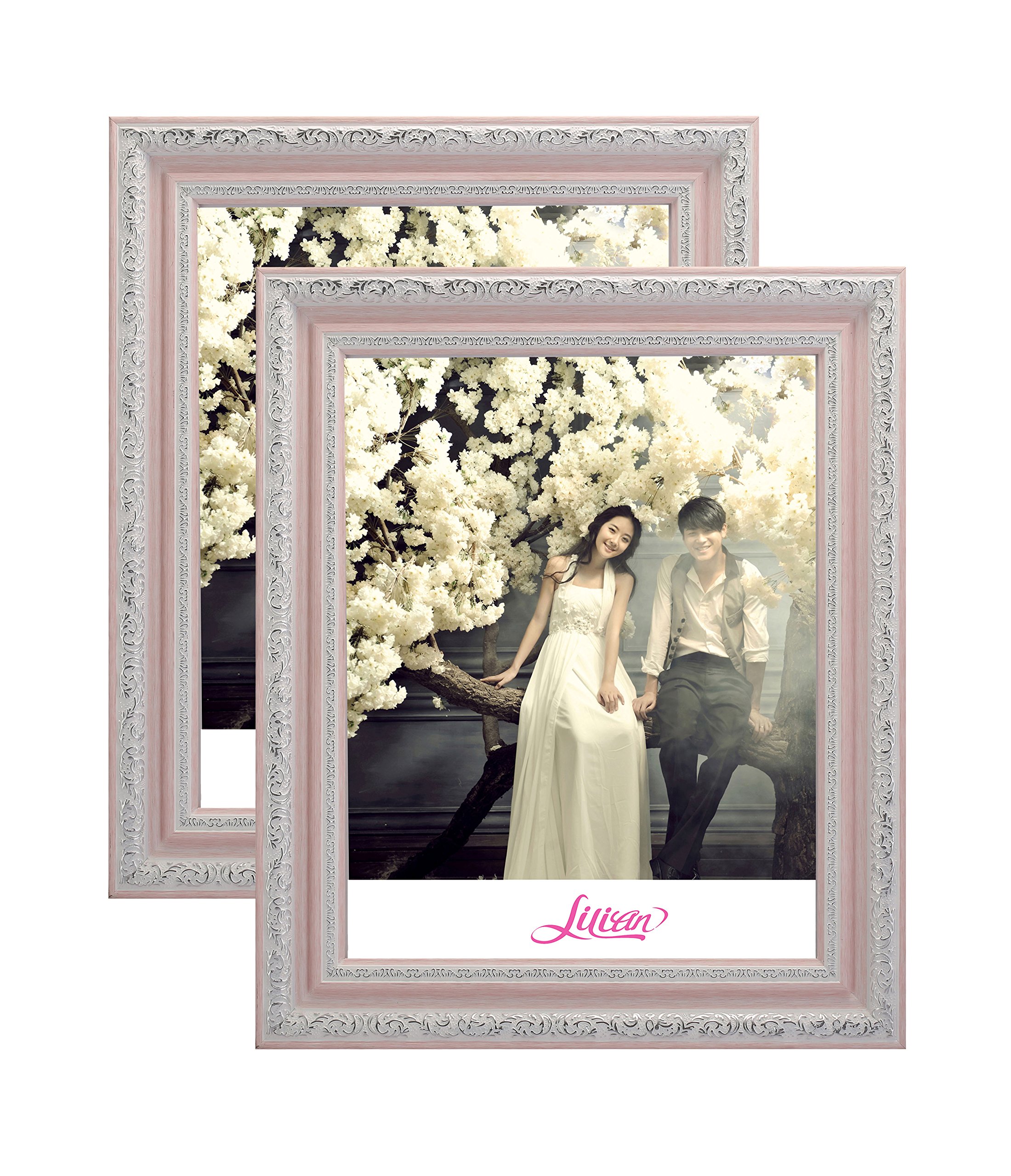 Amazon.com - Lilian 11x14 Pink Photo Frame - Wall Mounting Material ...