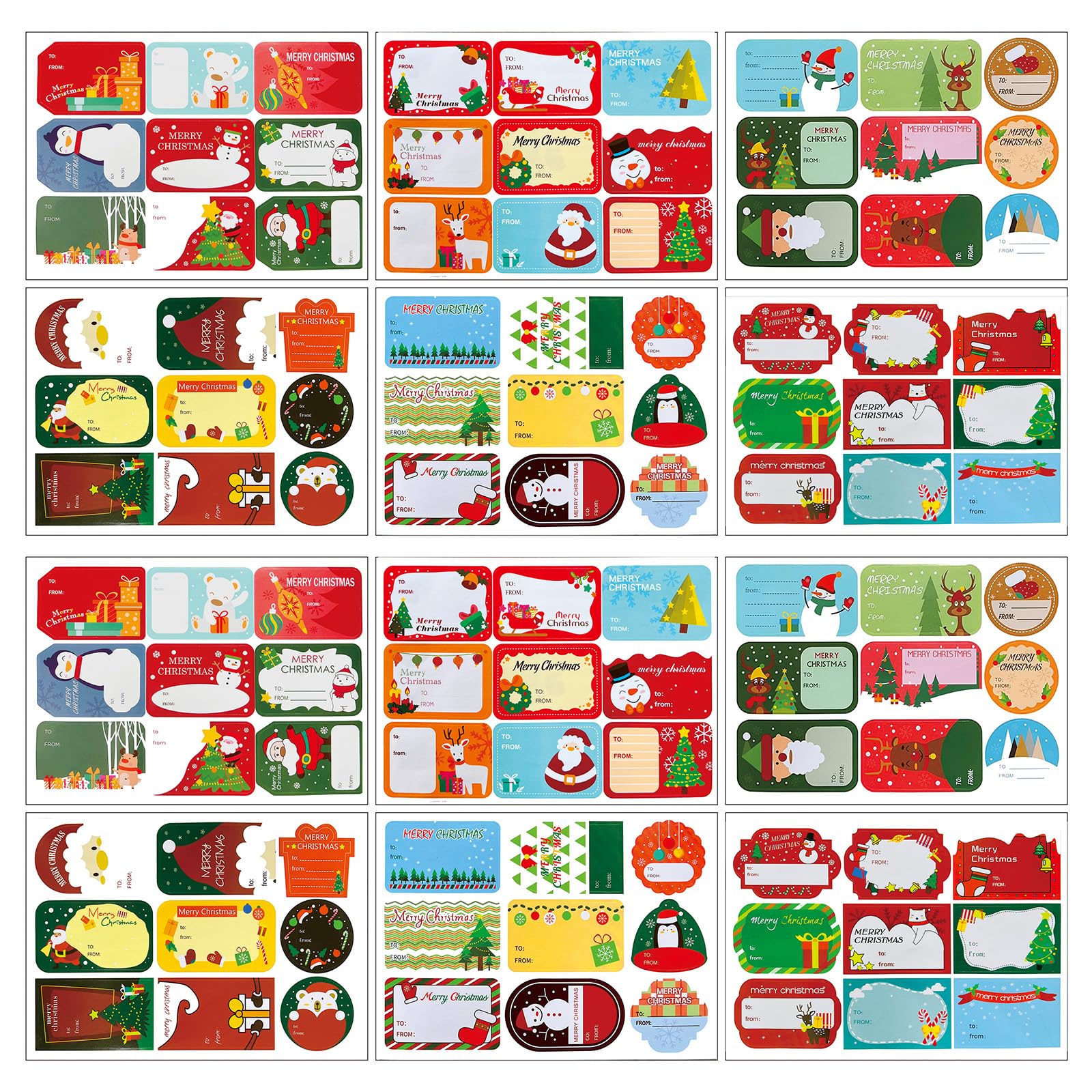 Christmas Sealing Sticker Christmas Stickers Labels Christmas Name Seal ...