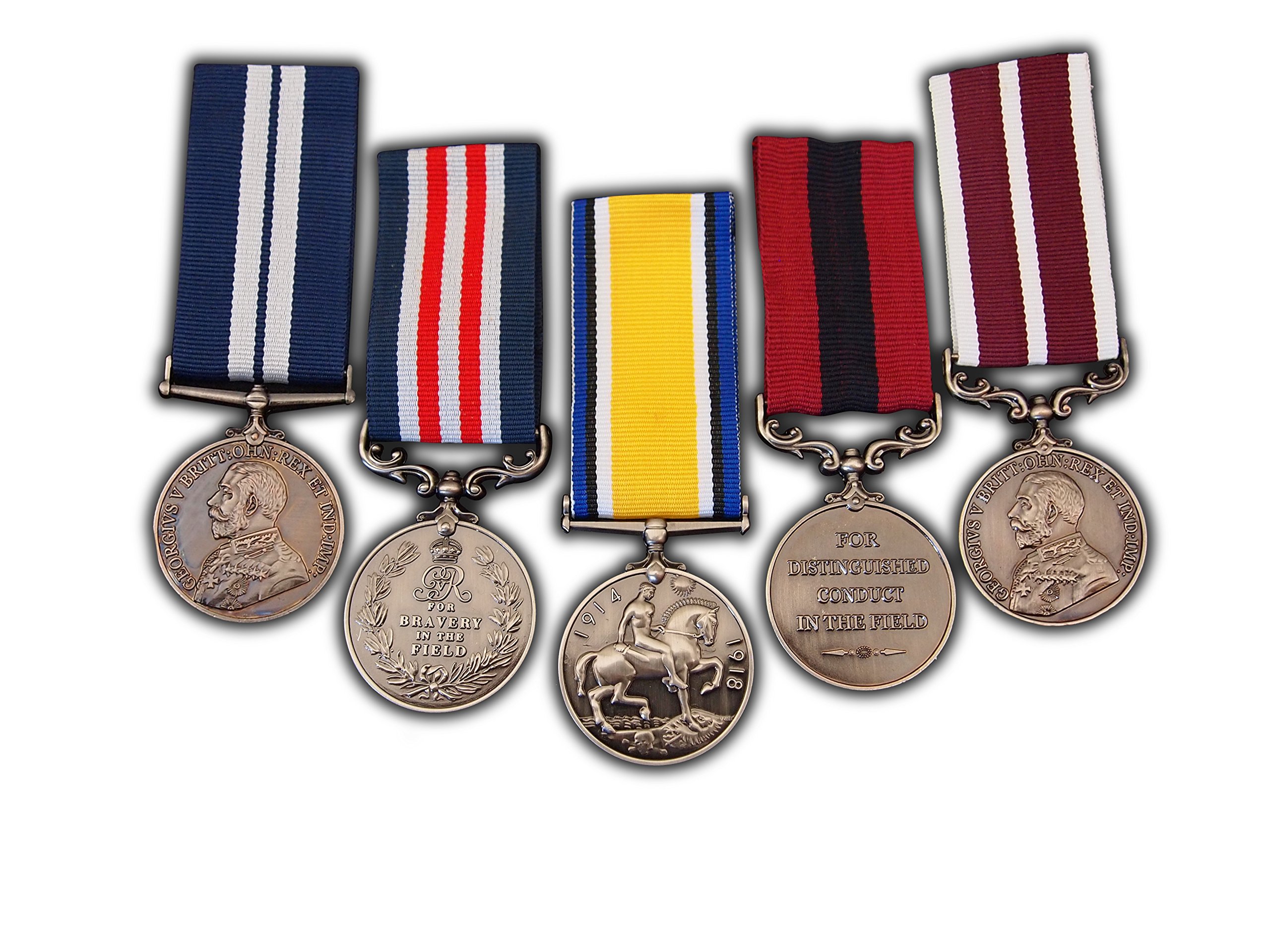 Buy Full British Set 5x Medal | George V | Army Award for Raf Navy Para ...