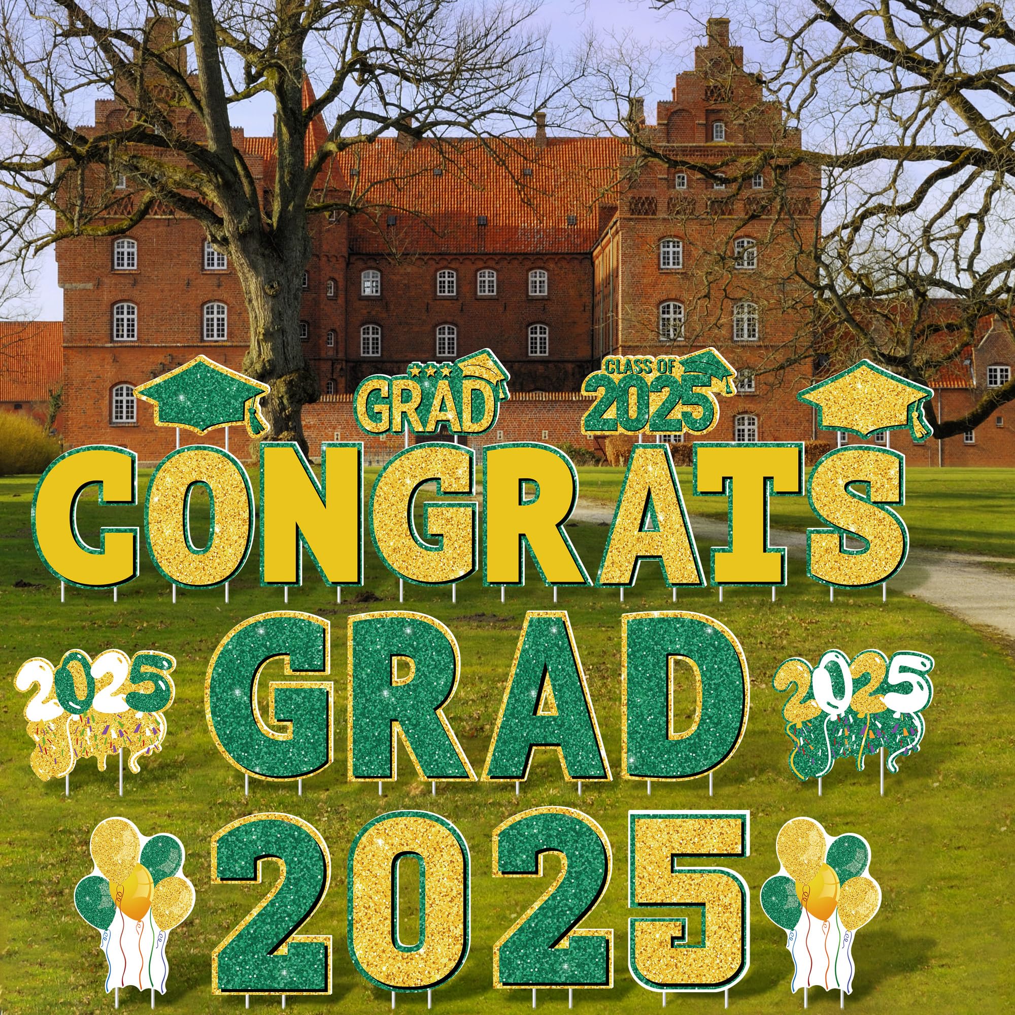 Amazon.com : ANVAVO 2025 Congrats Grad Yard Signs Graduation Waterproof ...