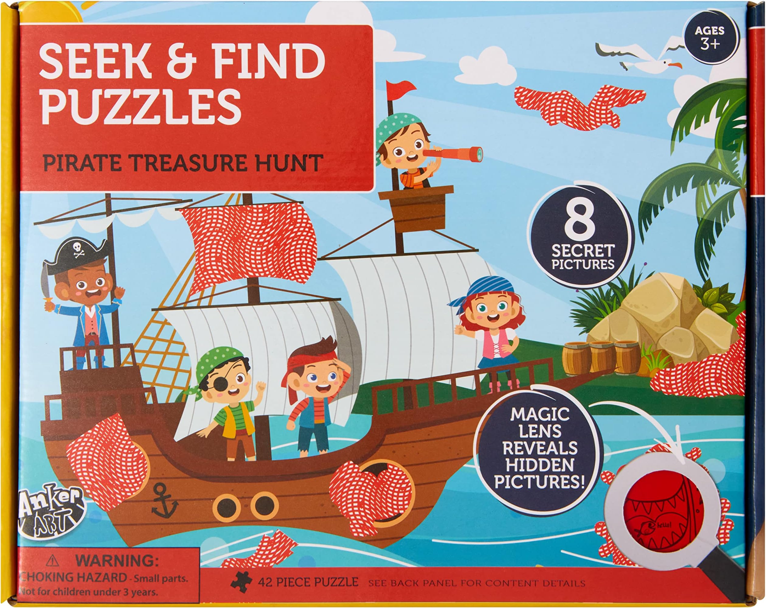 Amazon.com: Seek & Find Puzzles - Pirate Treasure Hunt - Kid's Pirate ...