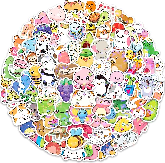 Amazon.com: 100 Pcs Animal Stickers for Kids, Cute Animal Stickes for ...