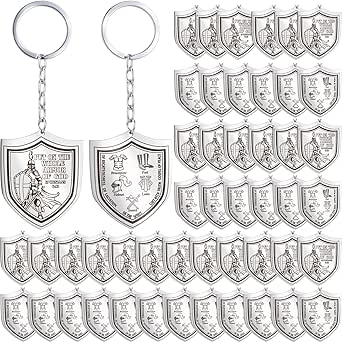 Nosiny 24 Pcs Christian Gifts Armor of God Keychains for Men Zinc Alloy ...