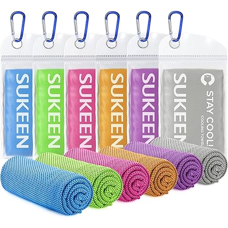 Amazon.com: Sukeen Cooling Towels 6 Pack (40"x 12"), Cooling Towels for ...