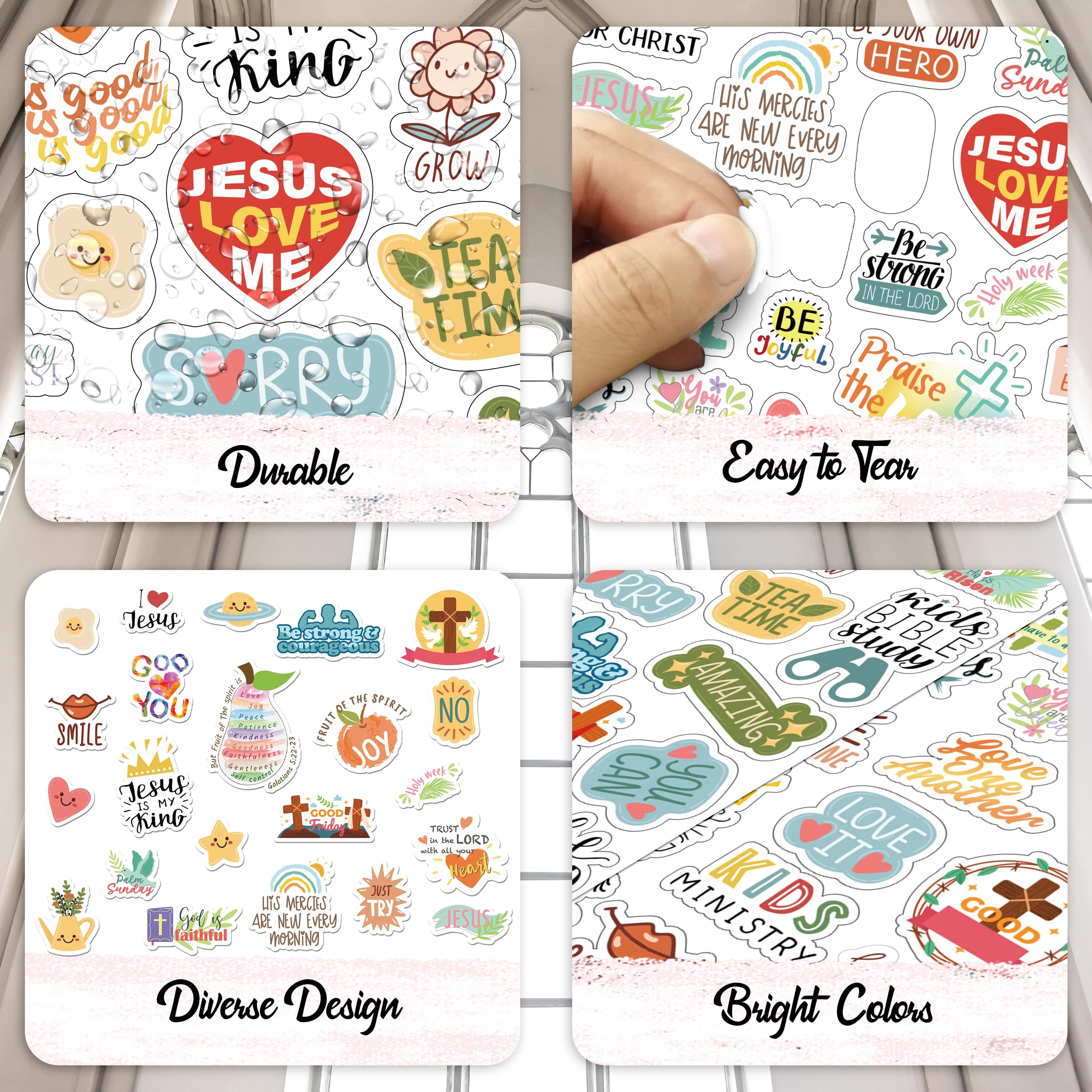 Snapklik.com : 24 Sheets Christian Jesus Stickers For Kids Adults ...