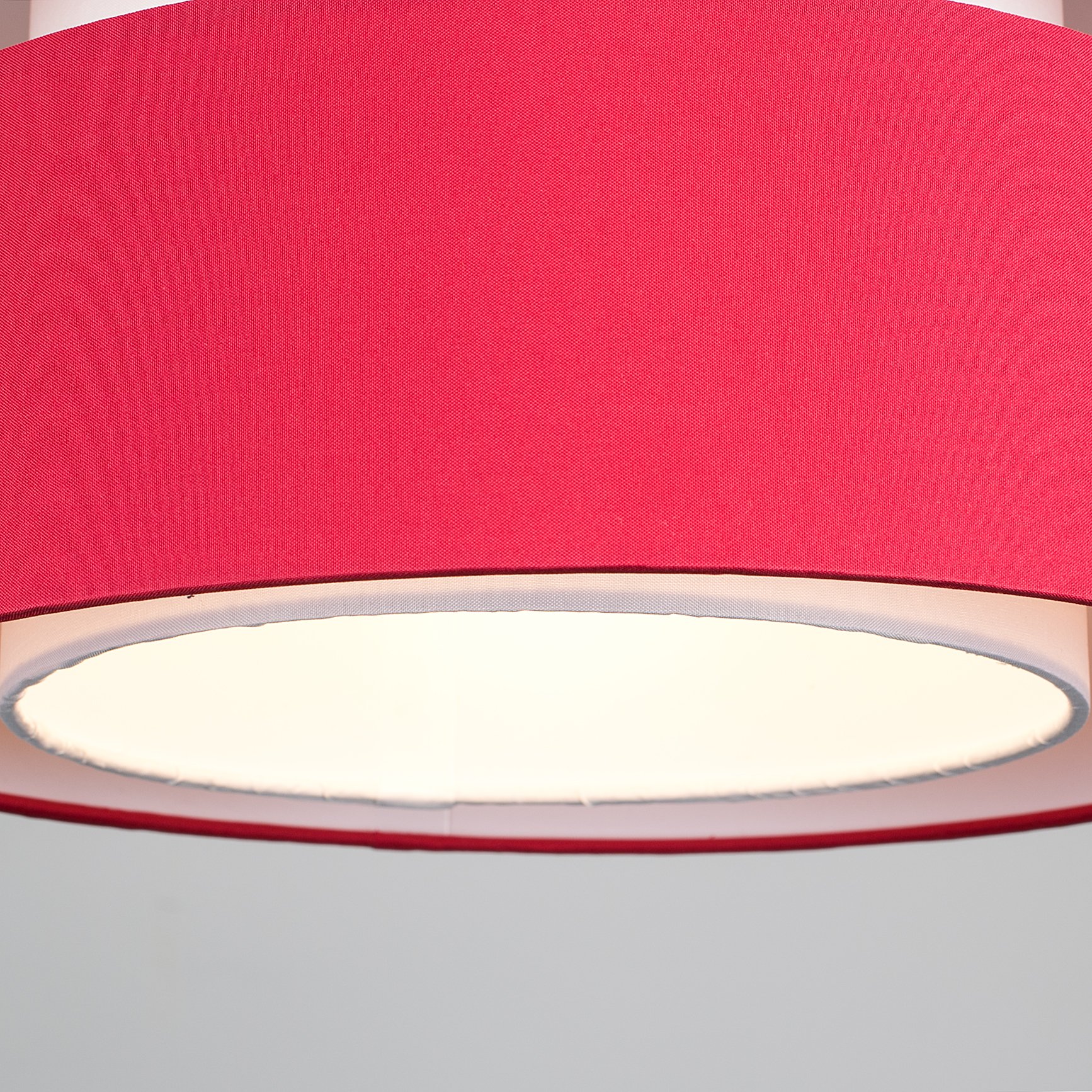 Modern 2 Tier Cylinder Ceiling Pendant Light Shade in a Red Finish- Buy ...