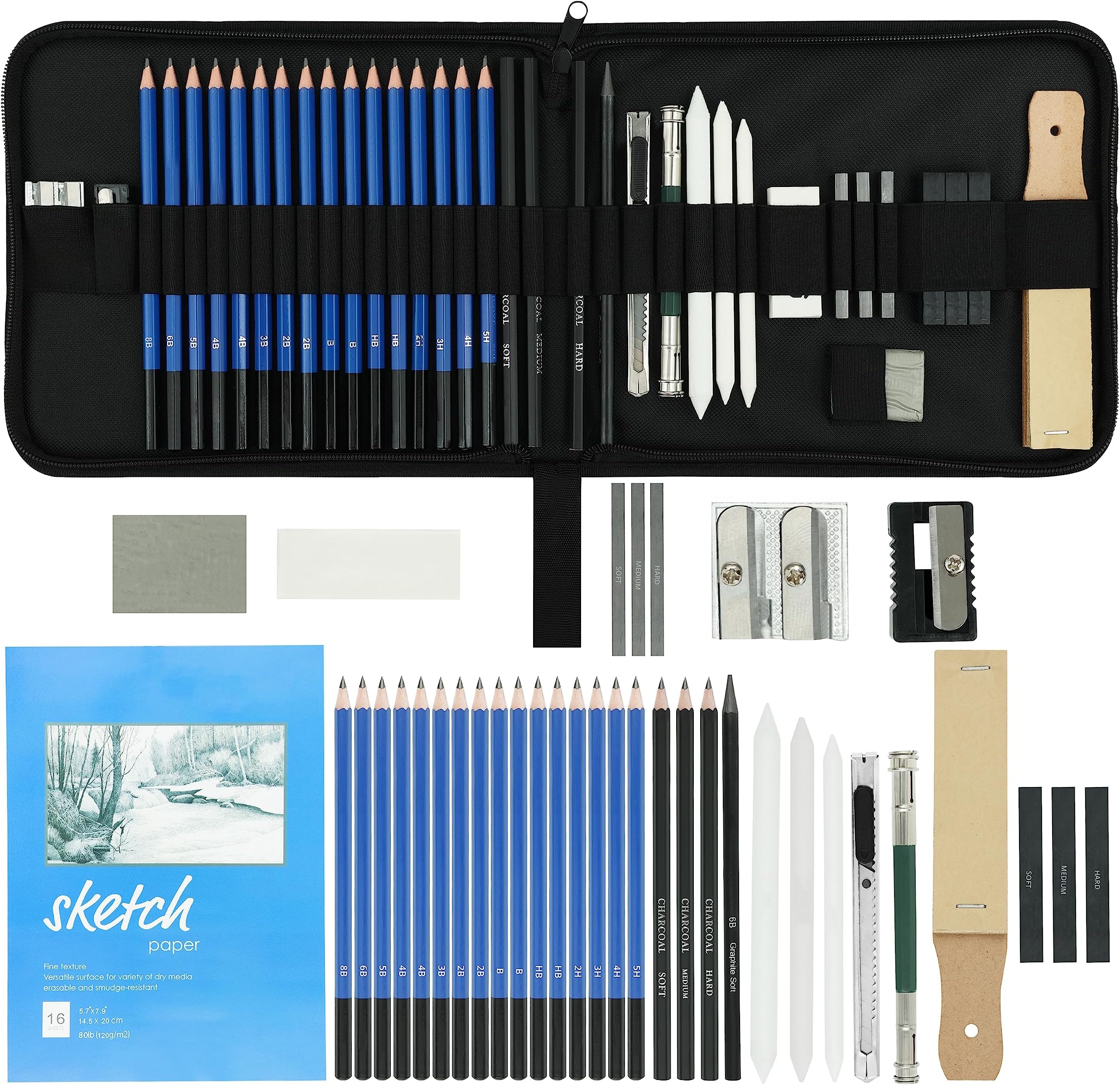 ABOUT SPACE Sketching Kit - 38 Pcs Professional Sketch & Drawing Tool ...