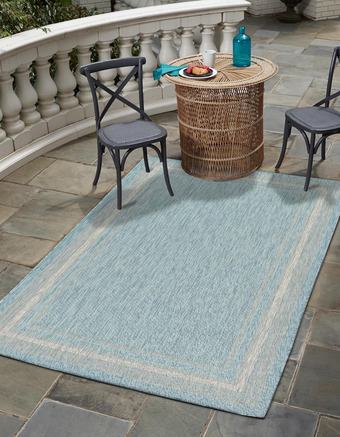 Unique Loom Outdoor Border Collection Rug at Robert Lindsay blog