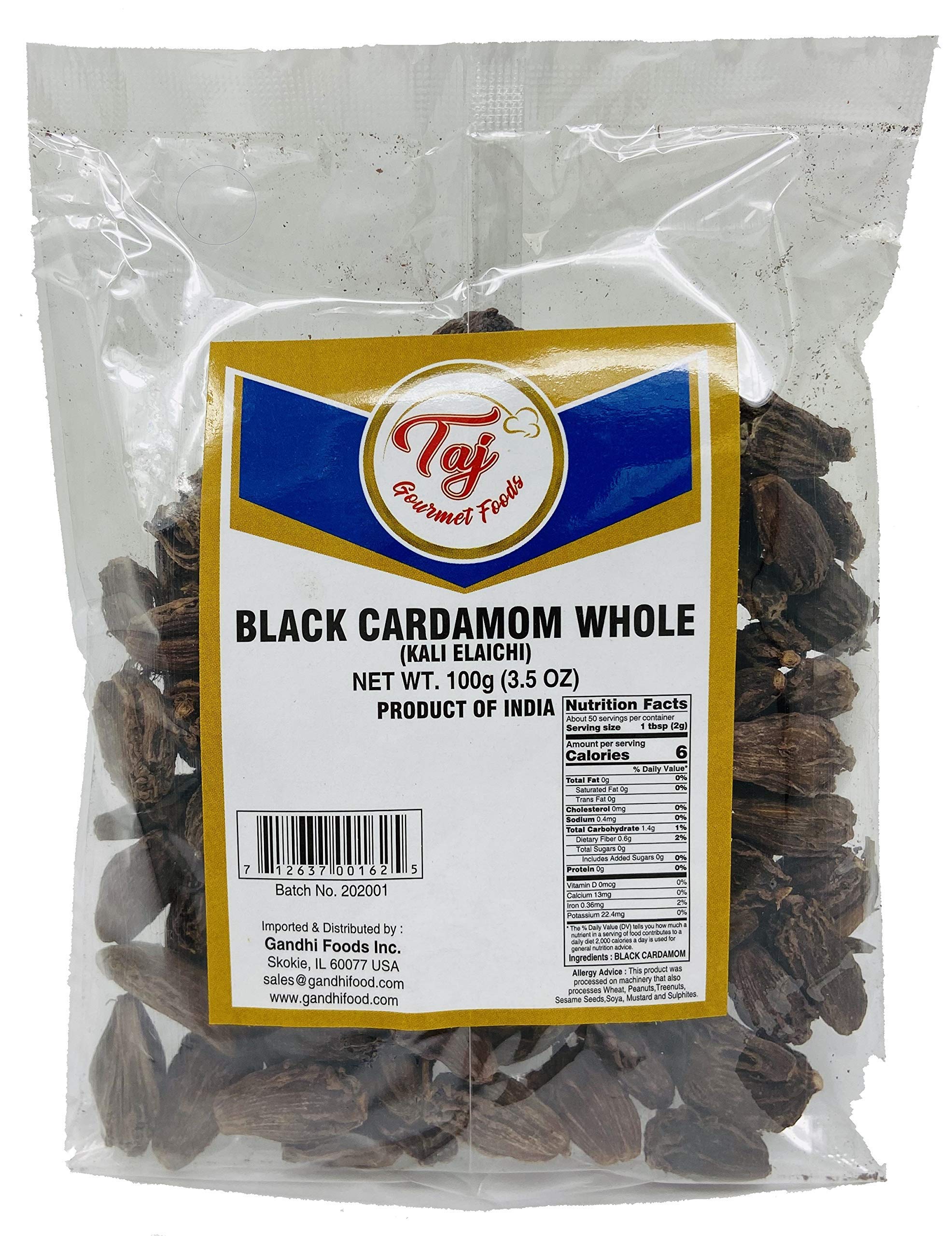 Taj Premium Indian Black Cardamom Kali Elaichi 3.5oz - Pack of 1 | Buy ...