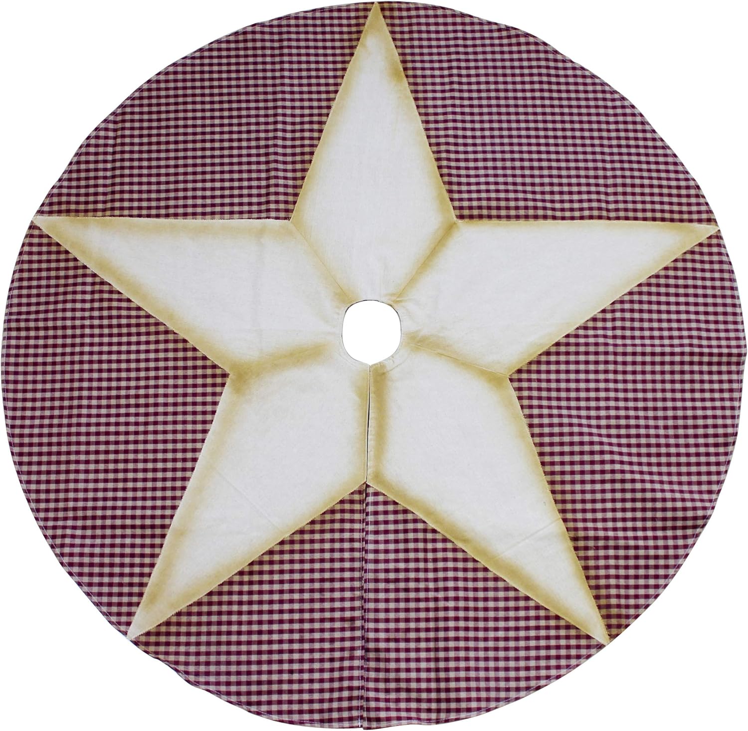 Amazon.com: CVHOMEDECO. Primitive Rustic 50 Inch Christmas Tree Skirt ...