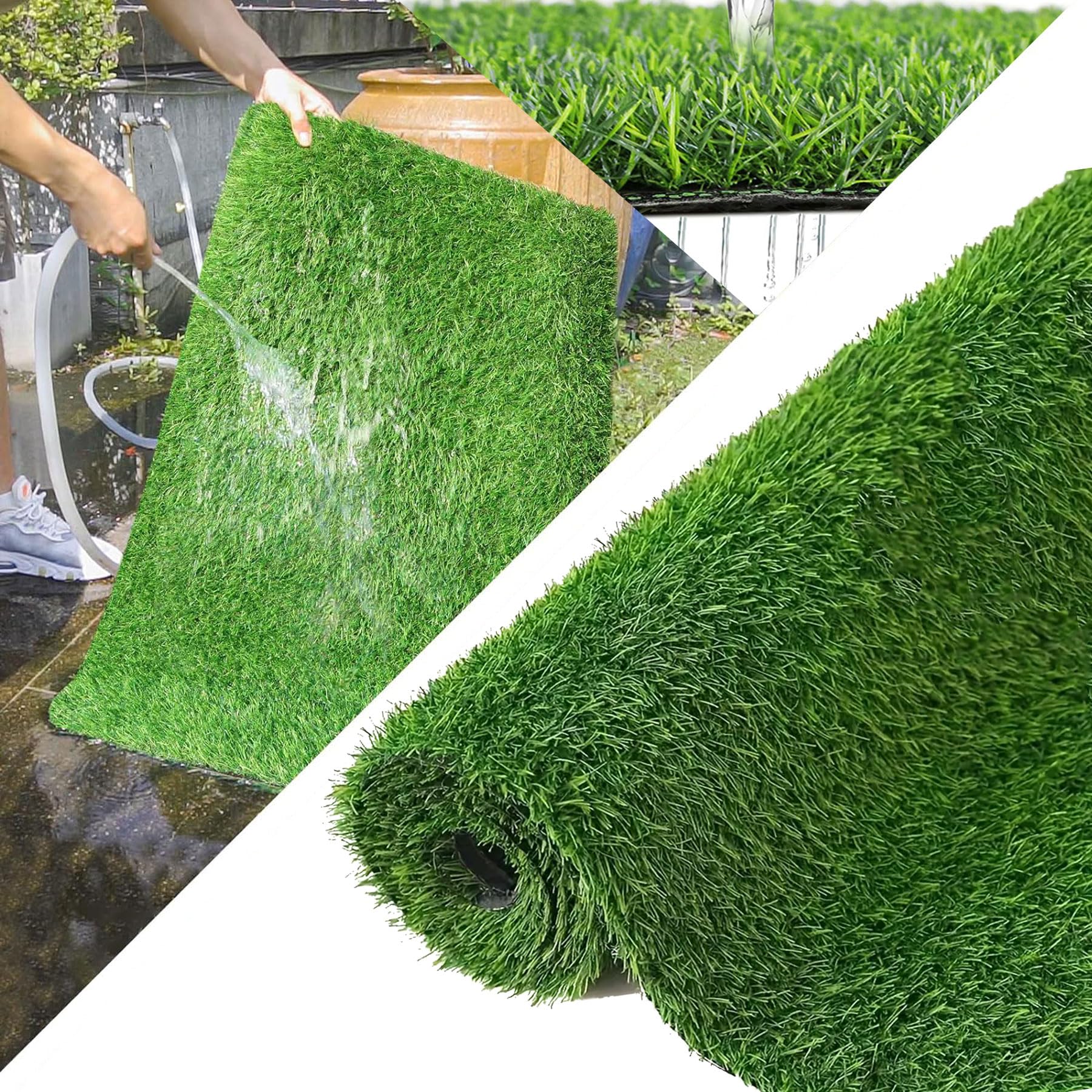 Amazon.com: 197 * 39.4in Artificial Grass Mat, Turf Grass for Patio ...