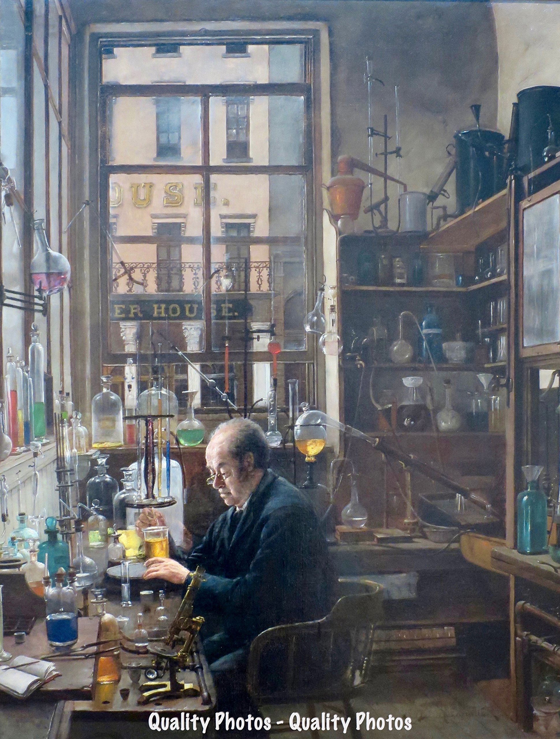 Vintage Scientists In Lab