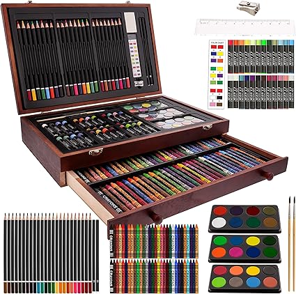 Amazon.com: U.S. Art Supply 143-Piece Mega Wood Box Art Painting ...