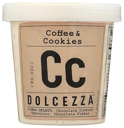 Amazon.com: DOLCEZZA Coffee & Cookies Gelato, 1 PT : Grocery & Gourmet Food