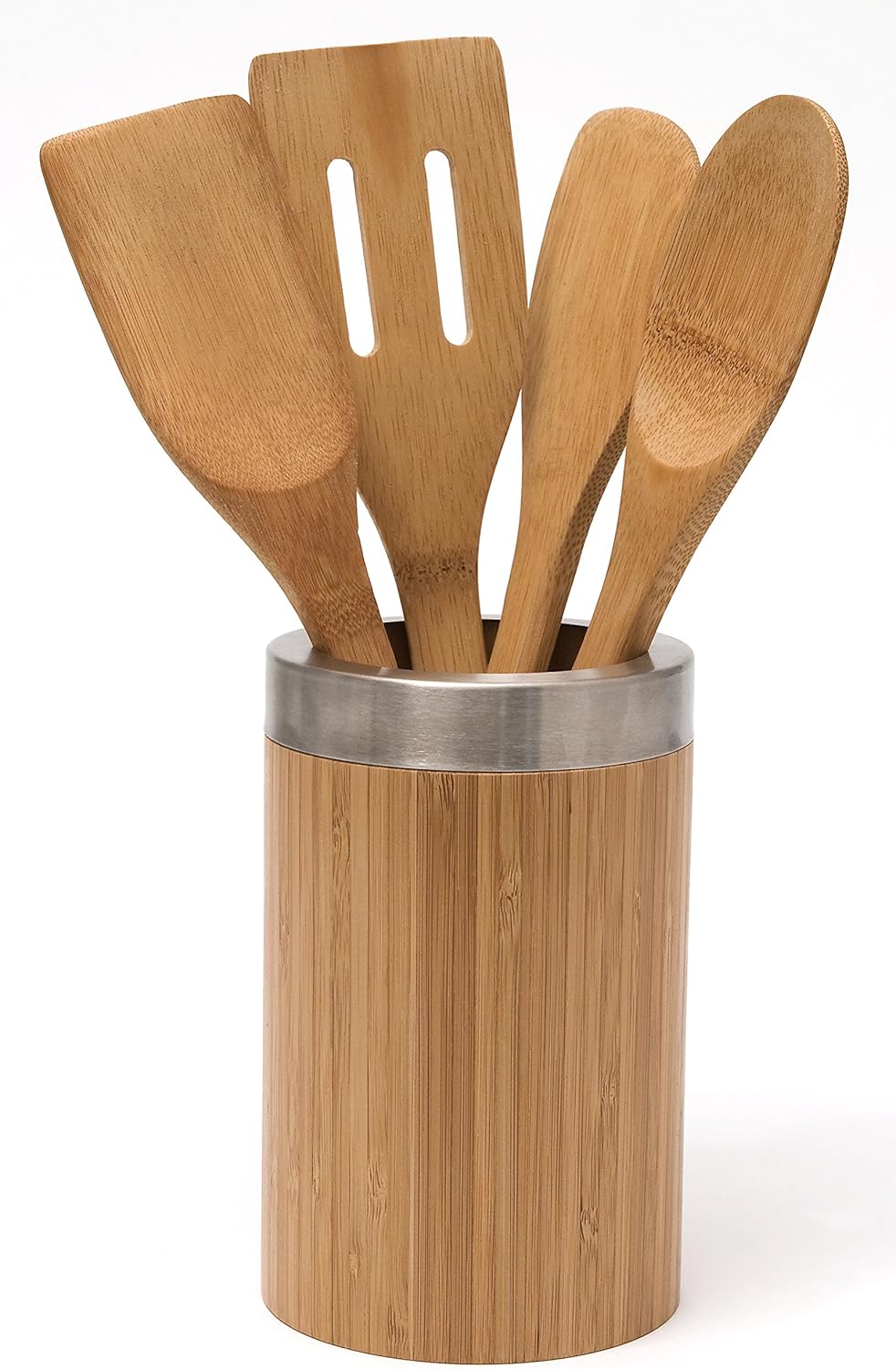 Amazon.com: Lipper International 8026 Bamboo Wood Tool Holder with ...