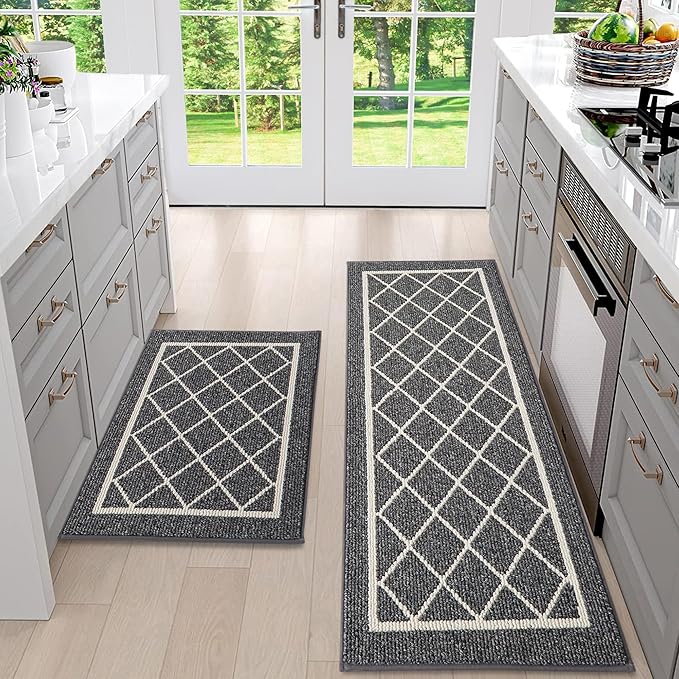 Amazon.com: BEQHAUSE-Kitchen-Rugs-Non-Slip-Kitchen-Mats-for-Floor ...