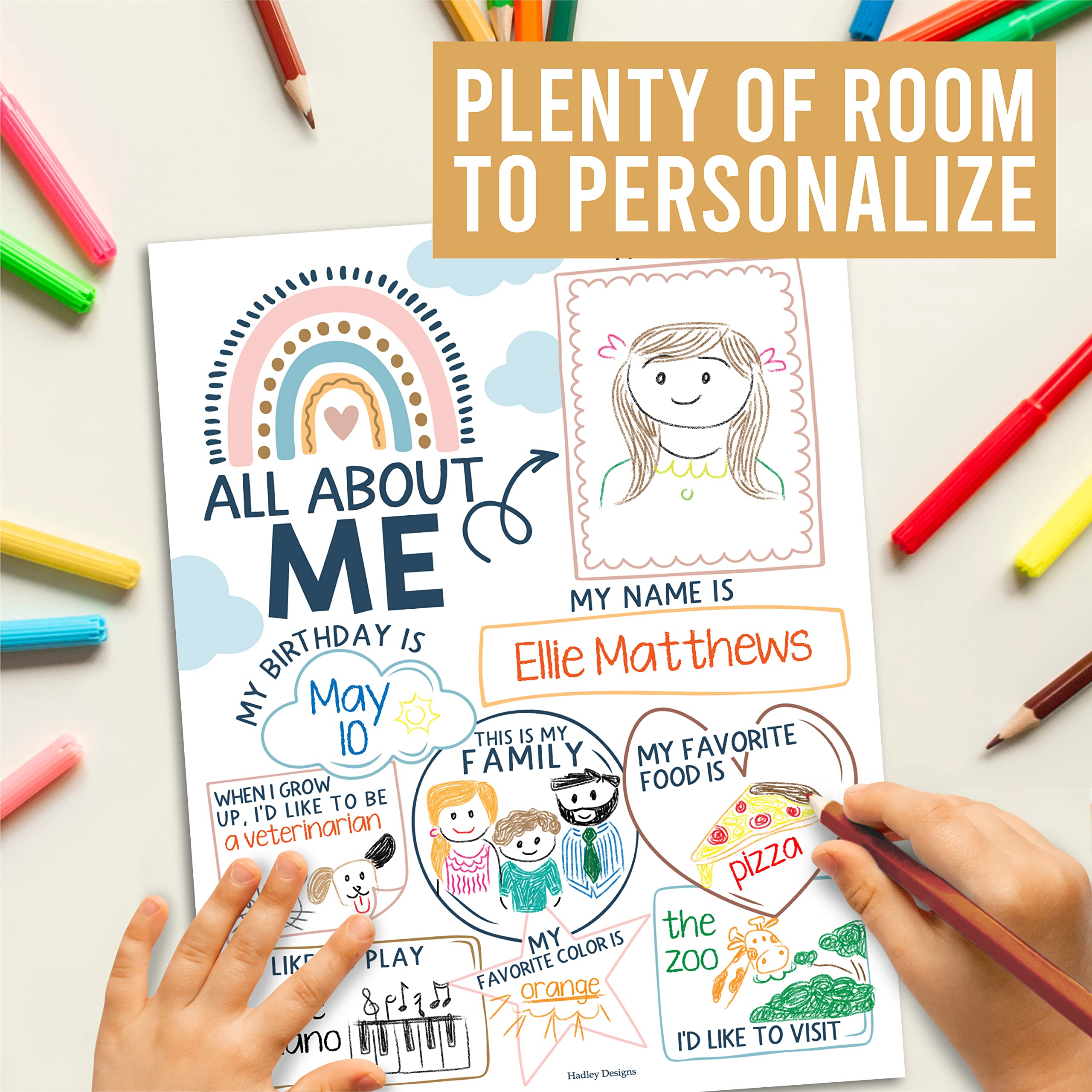 All About Me Poster First Grade Free 1st Grade All About Me Poster