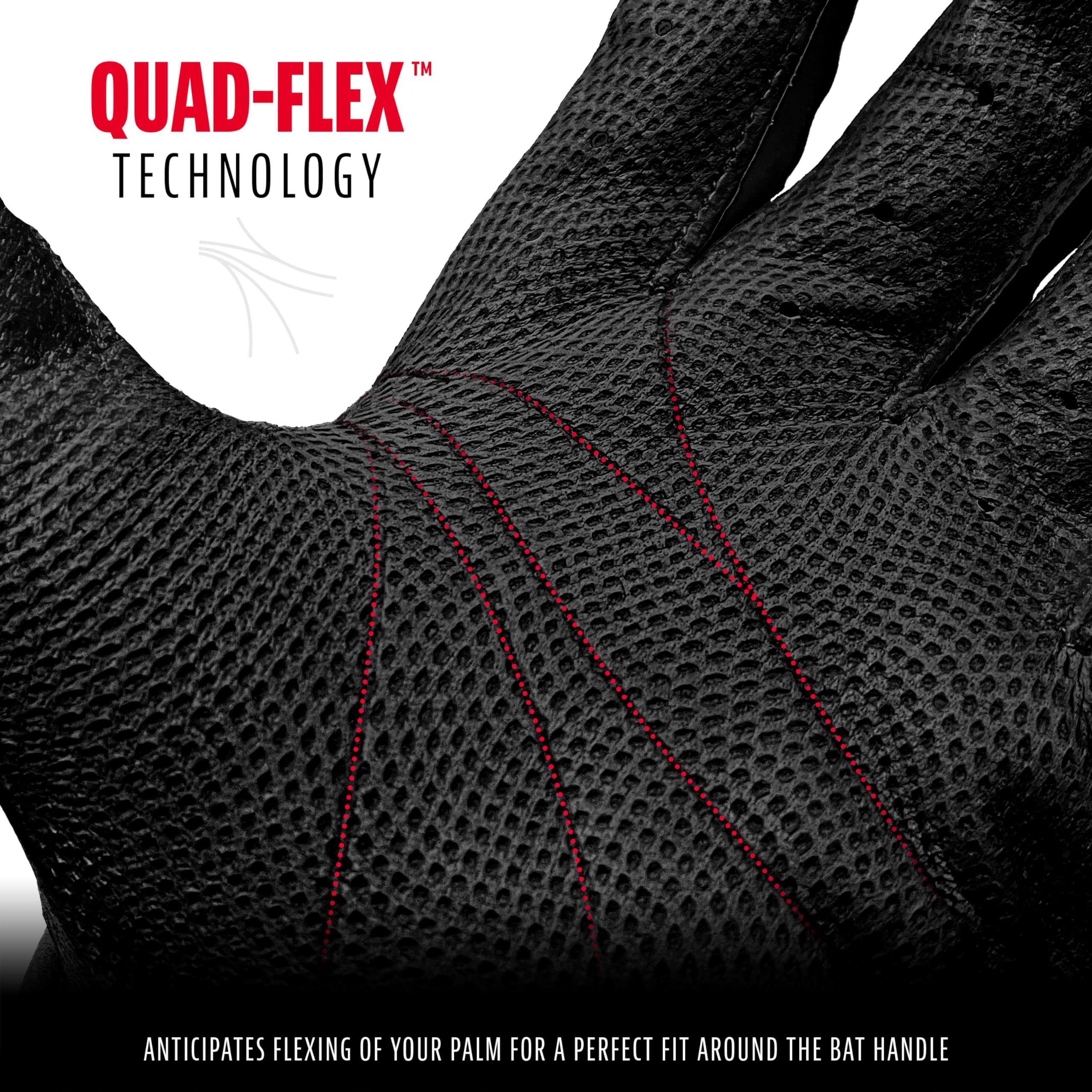 Snapklik.com : Franklin Sports MLB CFX Bro Batting Gloves Black/Black