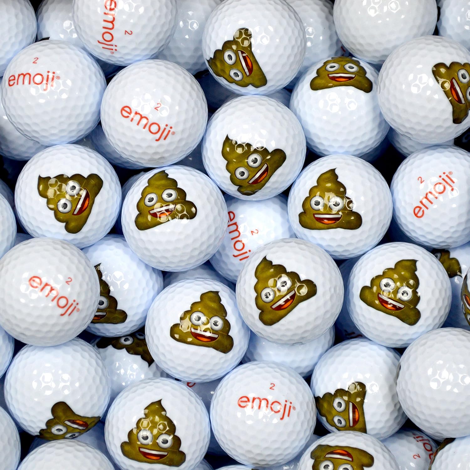 Emoji Poop Novelty Golf Balls (Pack of 24) - White : Amazon.co.uk ...