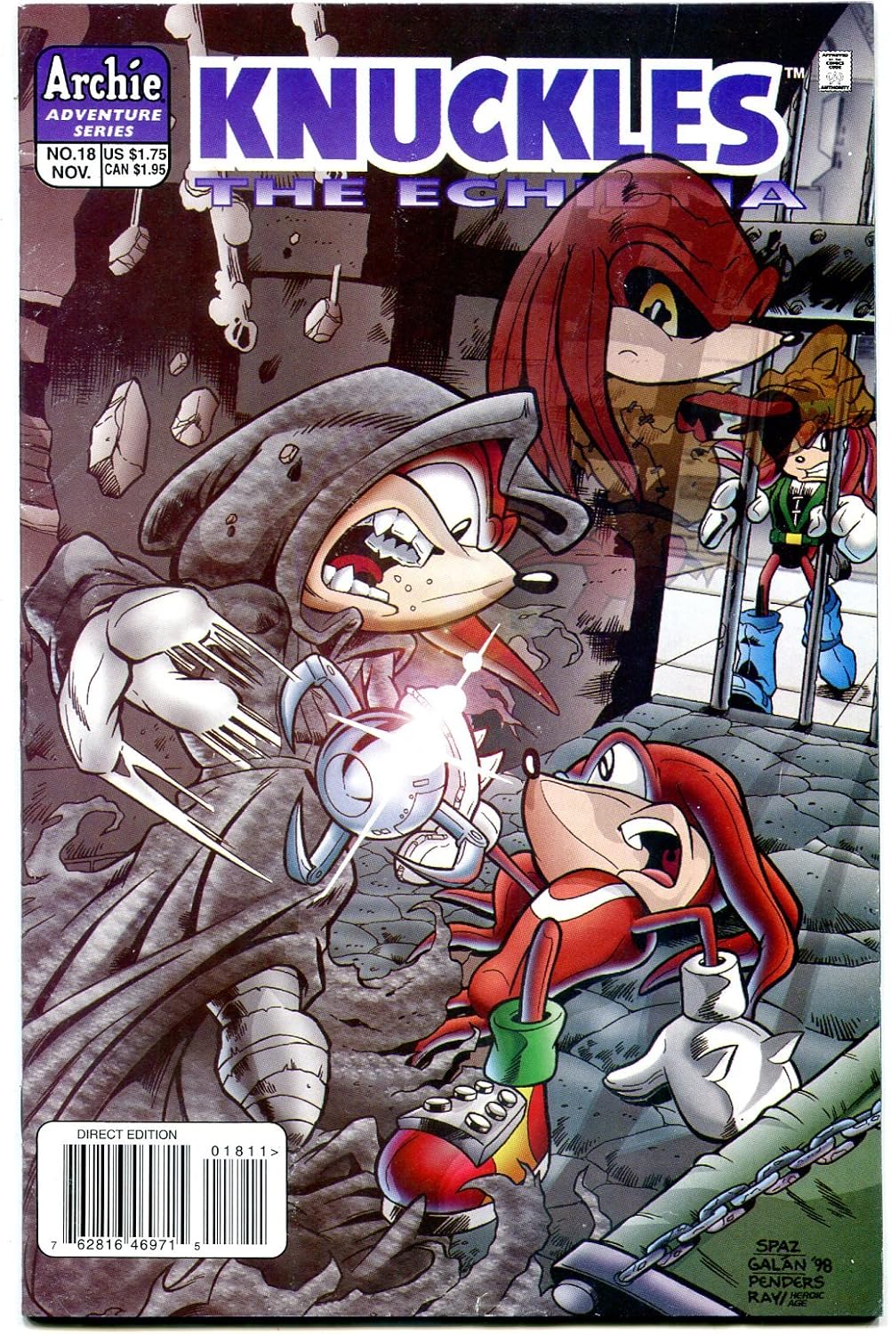 Amazon.com: Knuckles #18 1998- Archie Comics- Sega- Echidna Sonic VF ...