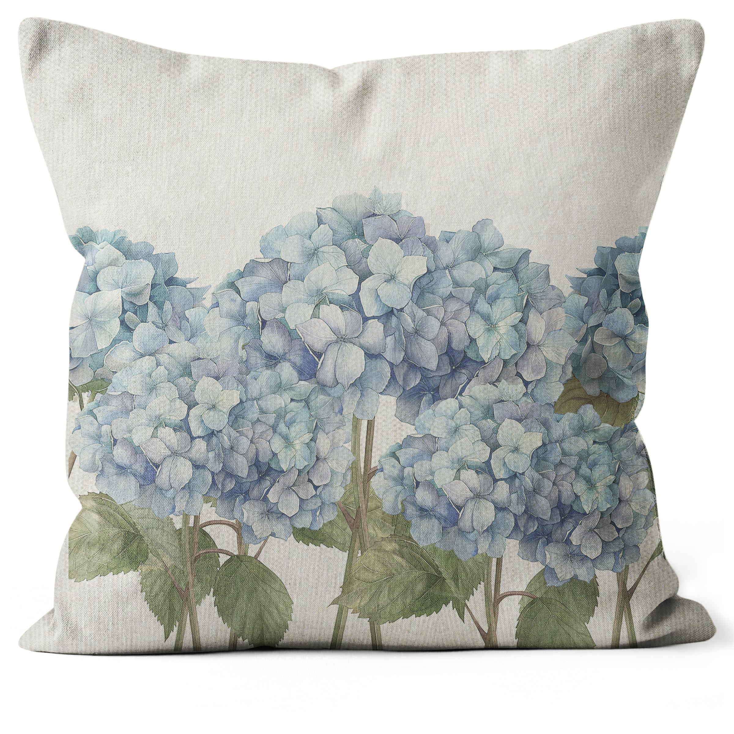 Amazon.com: SiuSue Blue Hydrangea Pillow Covers 18x18 - Summer Floral ...
