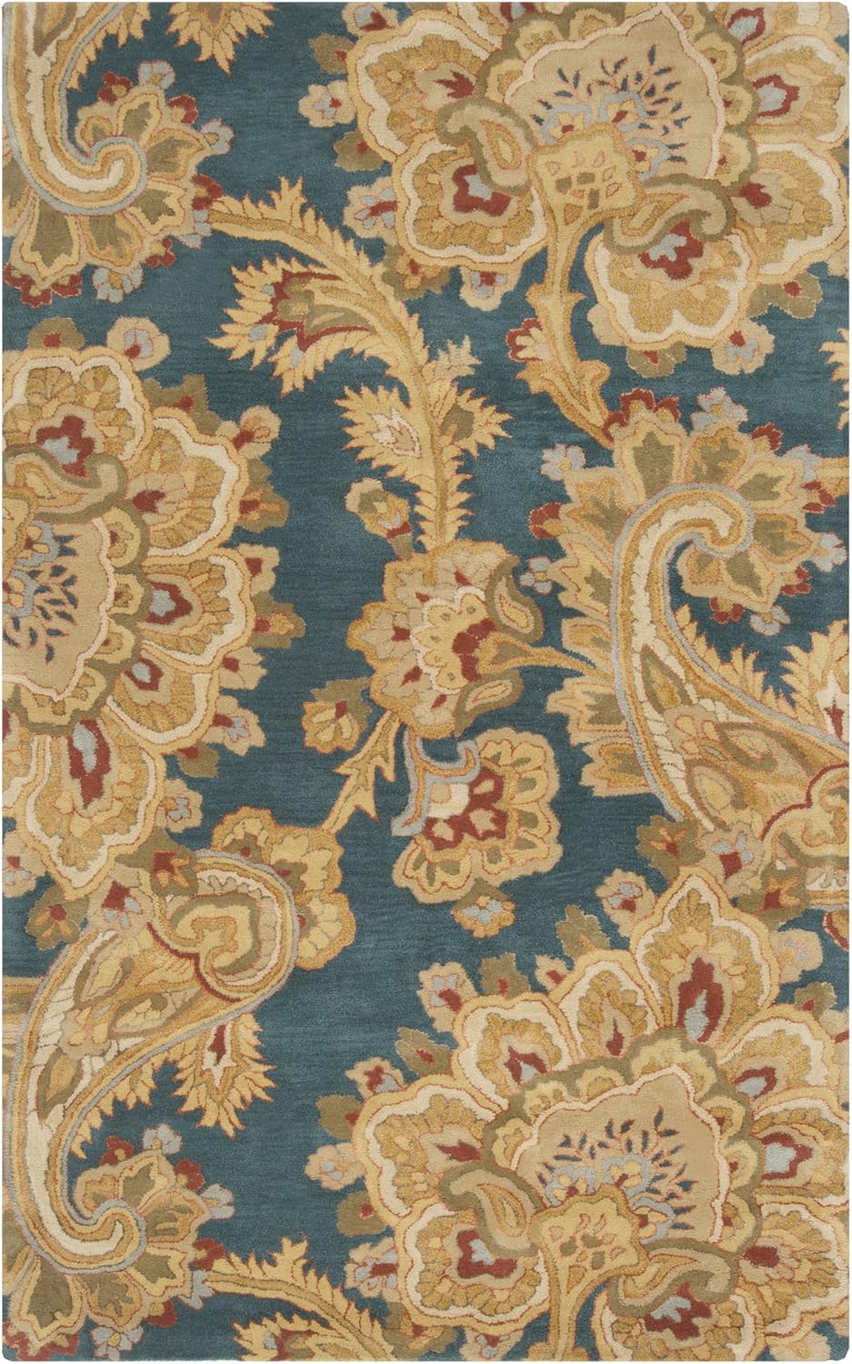 Amazon.com: Art of Knot "Chadsia Area Rug, 5' x 8', Dark Blue/Camel ...