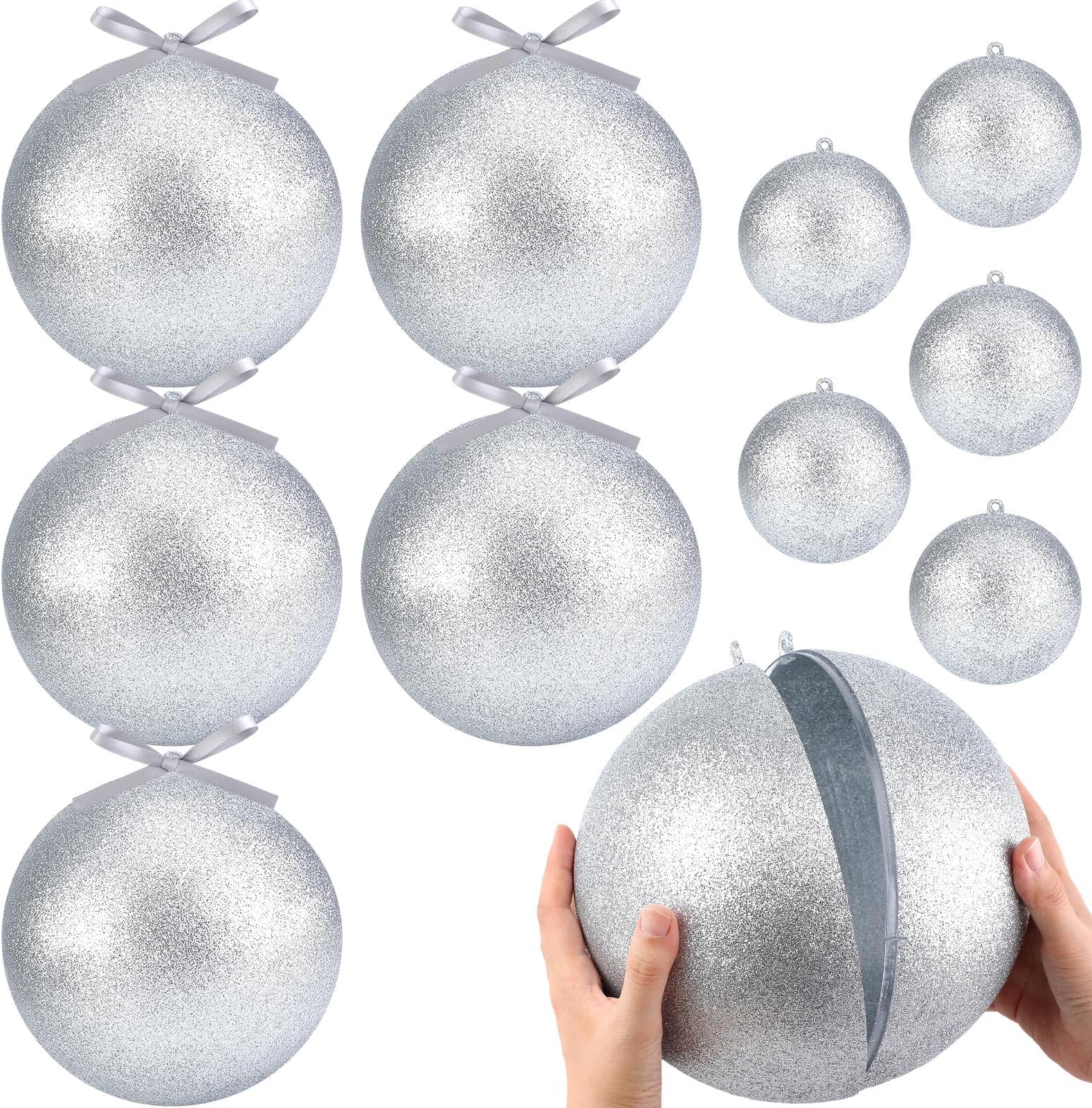 Amazon.com: Karenhi 10 Pcs Extra Large Christmas Ball Ornaments ...