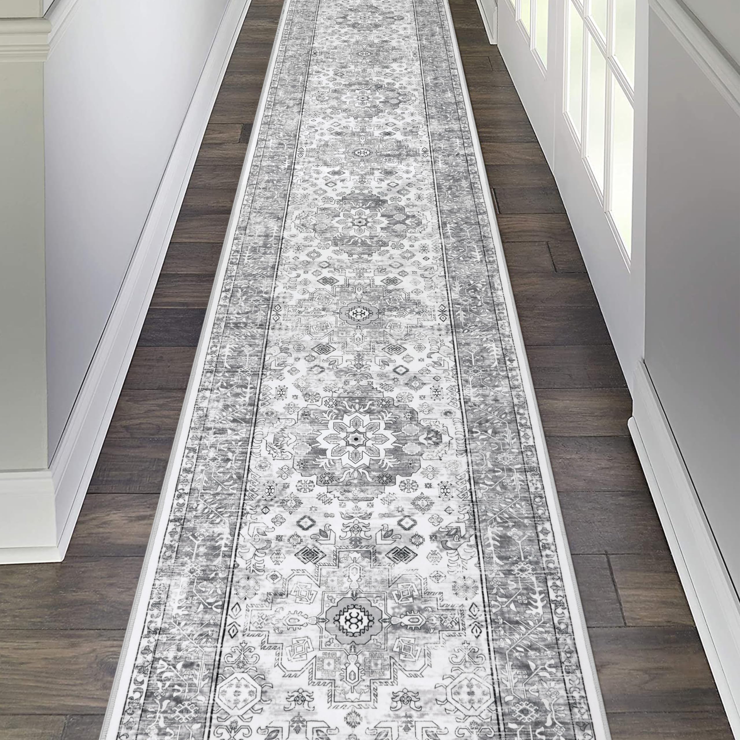 Amazon.com: Pauwer Long Hallway Runner Rug 2'6''x14', Boho Washable ...