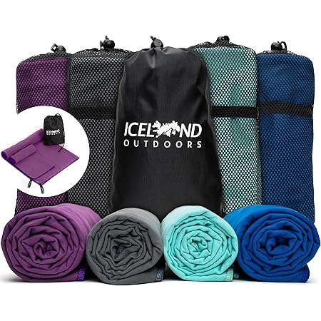 Amazon.com: Travel Towel Fast Drying Lightweight - Microfiber Quick Dry ...