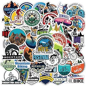 Amazon.com: 50pcs Mountain Bike Stickers, Waterproof Vinyl MTB Stickers ...