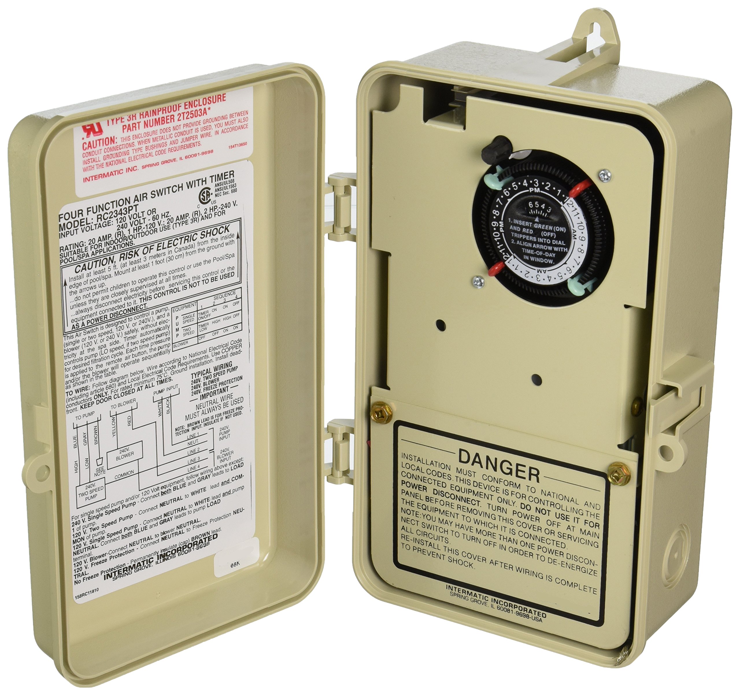 Intermatic 3 Button Spa Side
