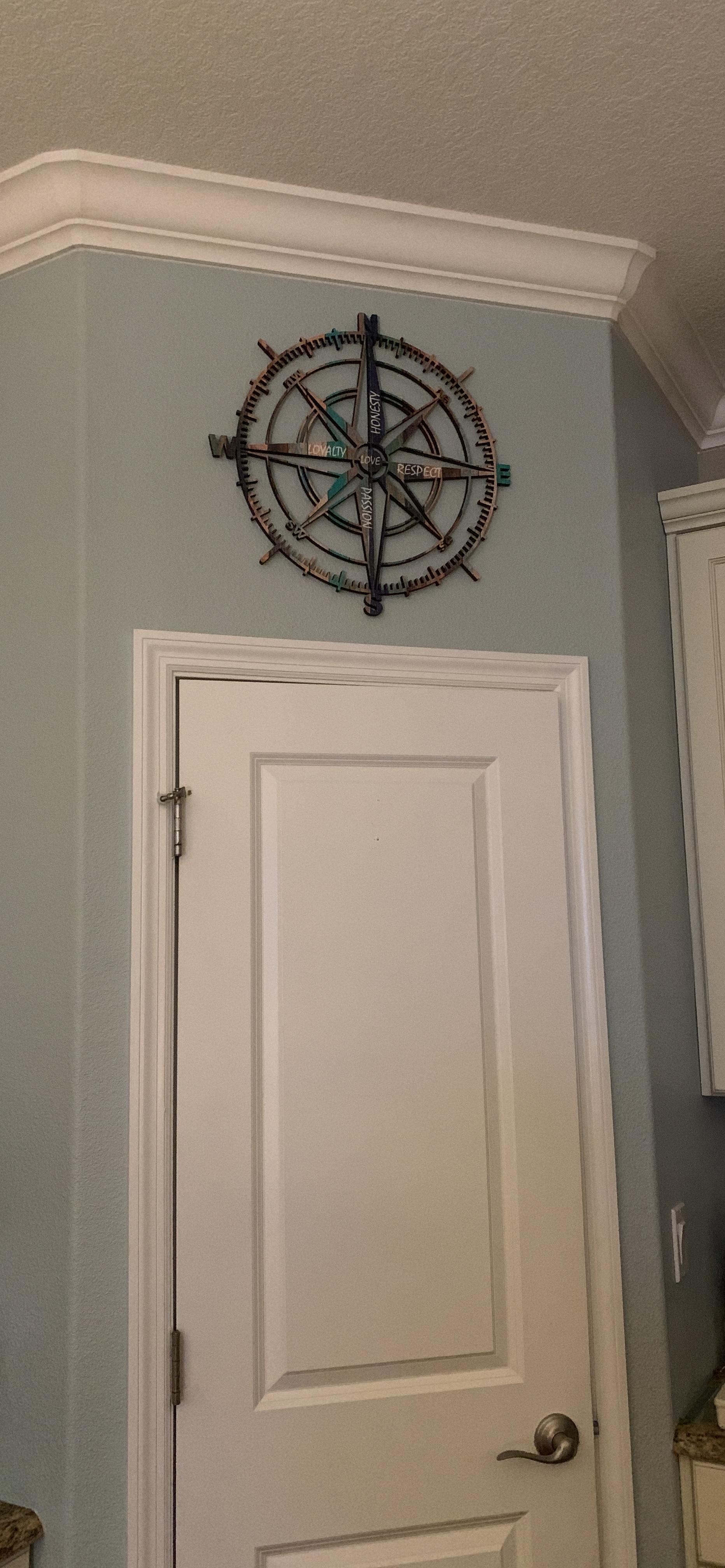 Amazon.com: Venovez Compass Wall Art (Wood - Metal) Love, Loyalty ...