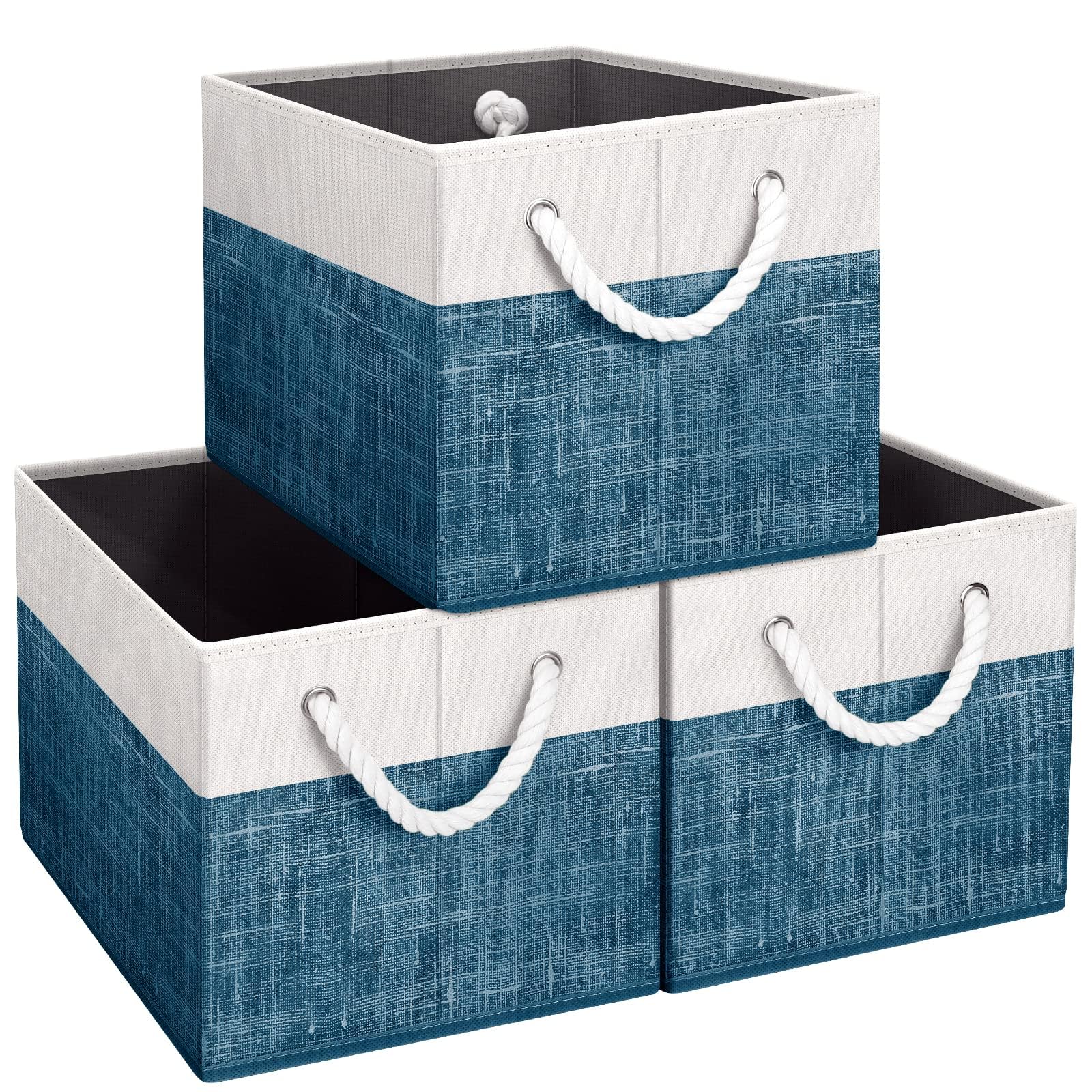 Amazon.com - Fab totes Storage Bins [3-Pack], Foldable Storage Baskets ...