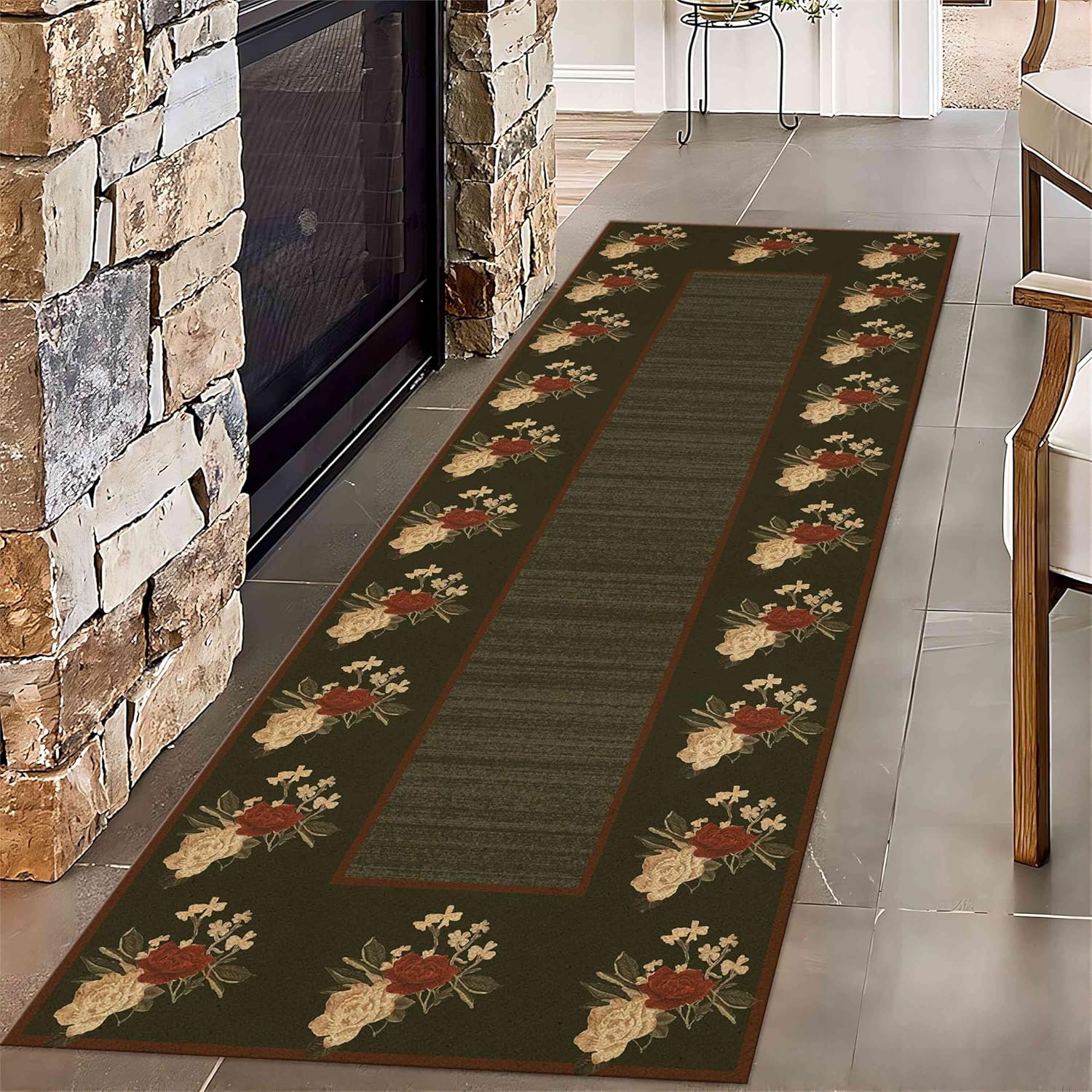 Amazon.com: LHOMKCV Runner Rug for Hallway, 2x6ft, Romantic Red and ...
