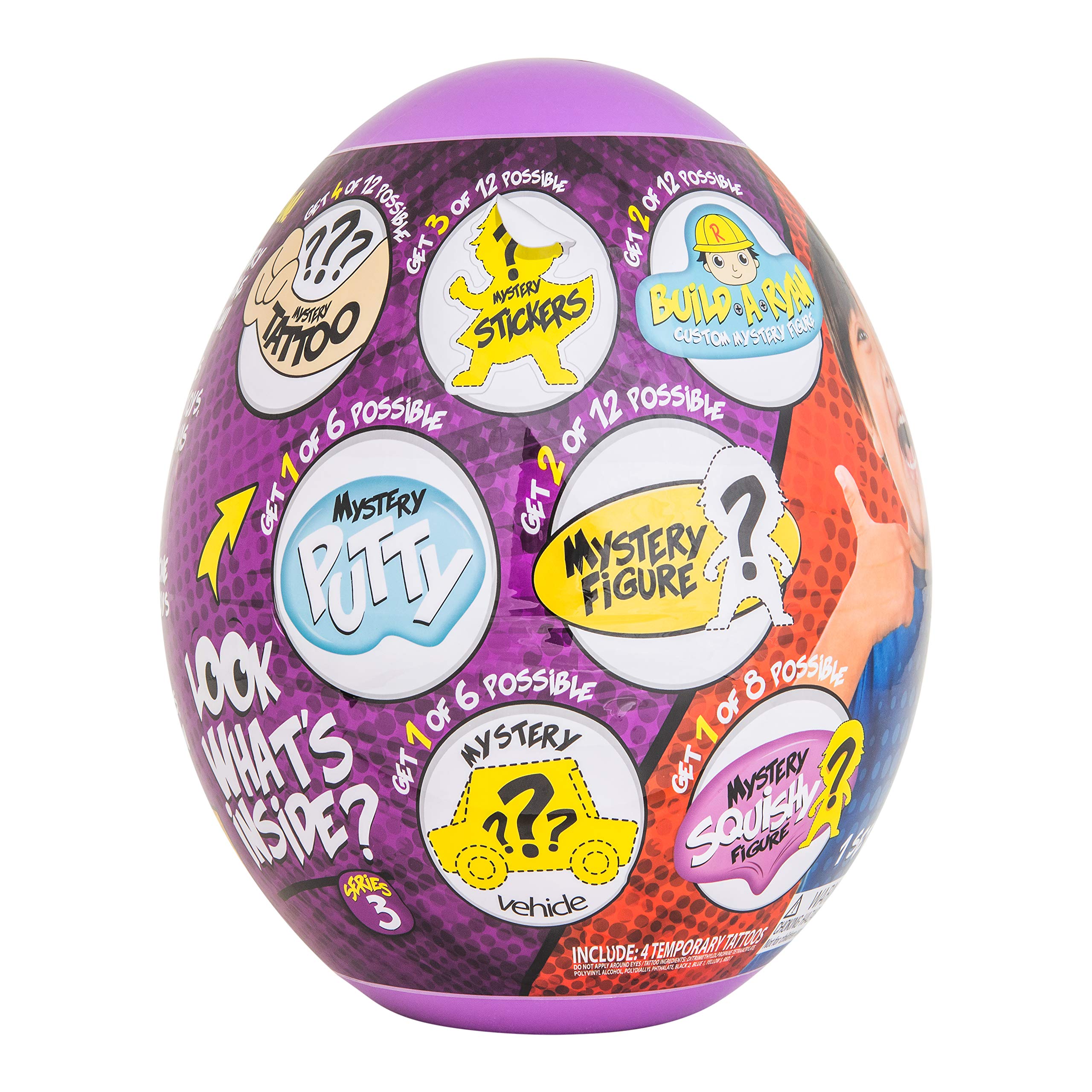 Buy RYAN'S WORLD Giant Mystery Egg Series 3, Filled with Surprises, 1 ...