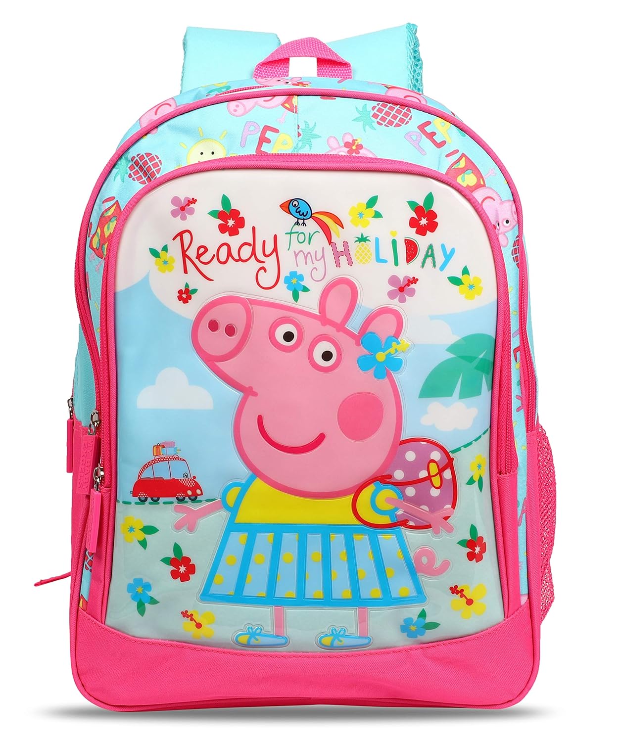 Buy Peppa Pig Ready For Holiday 20 Ltrs 36 Cms Blue & Pink School Bag ...