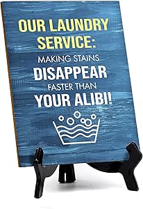 Amazon.com: Signs ByLITA Our laundry service: Making stains disappear ...