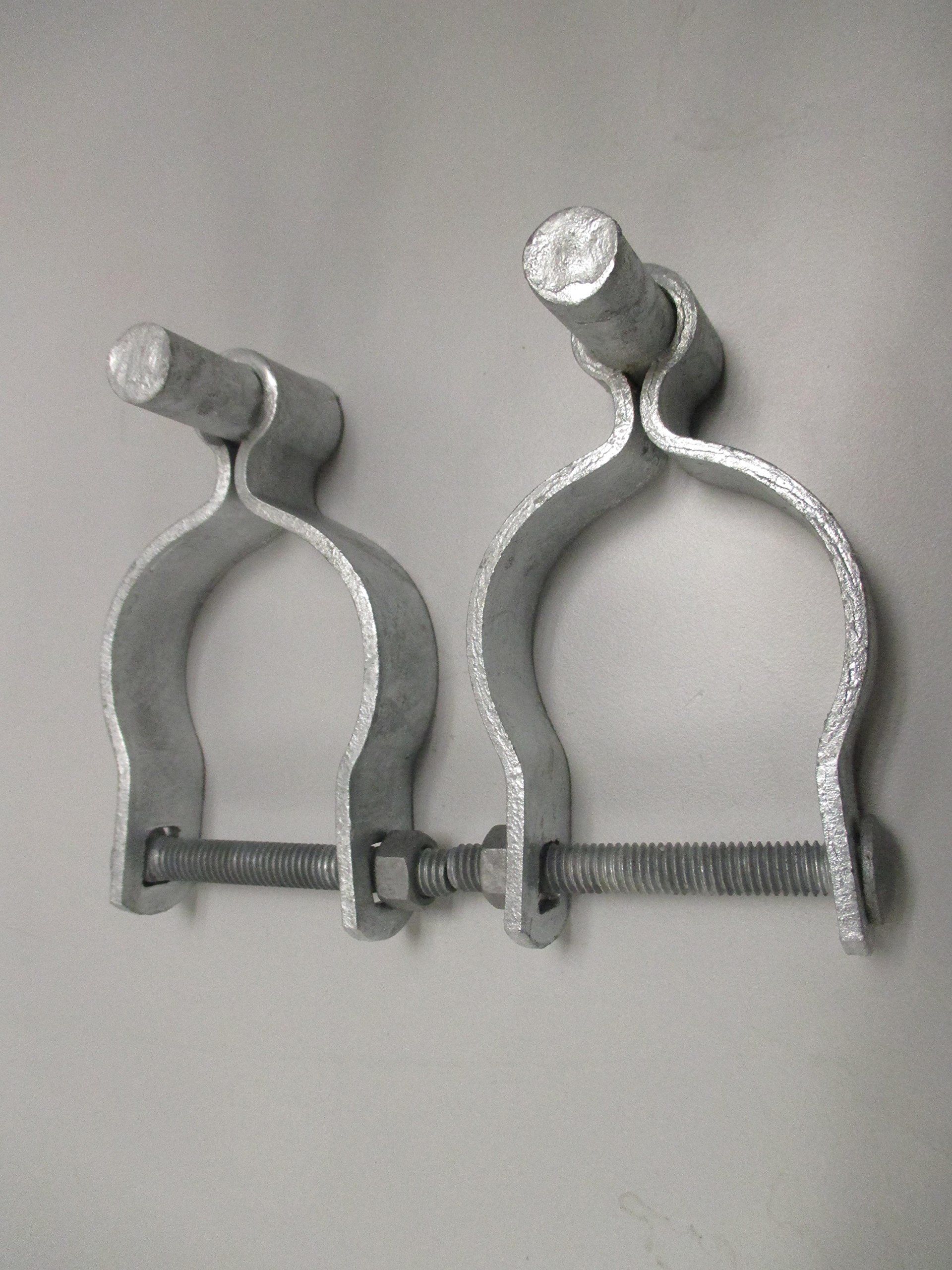 Amazon.com: Pressed Steel Chain Link Fence Post Hinge w/Bolt - (2 Sets ...