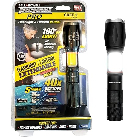 Amazon.com: TACLIGHT PRO by Bell+Howell 5.4” LED Lantern and Flashlight ...