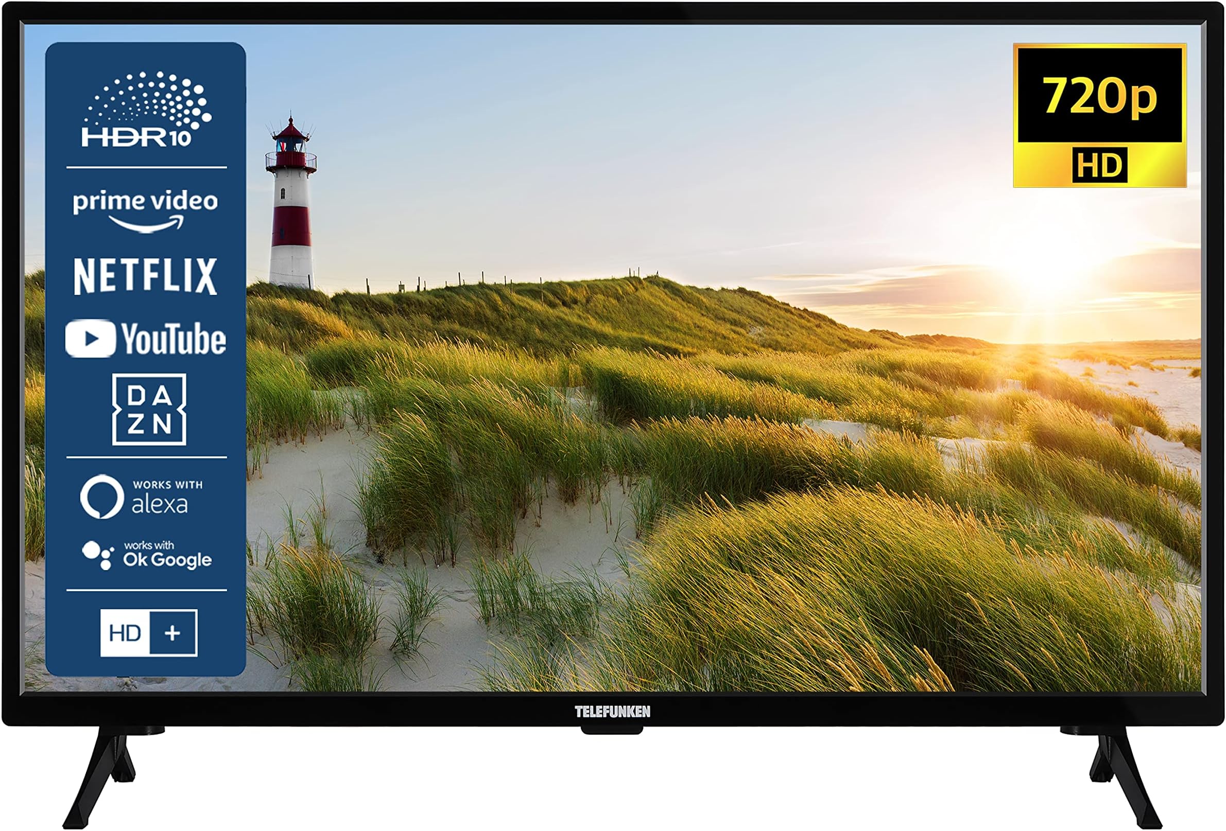 Telefunken D50U550X1CW 50 Zoll Fernseher/Smart TV (4K UHD, HDR Dolby ...