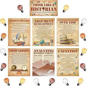 Outus 47 Pieces Thinking Poster Social Studies Bulletin Board ...