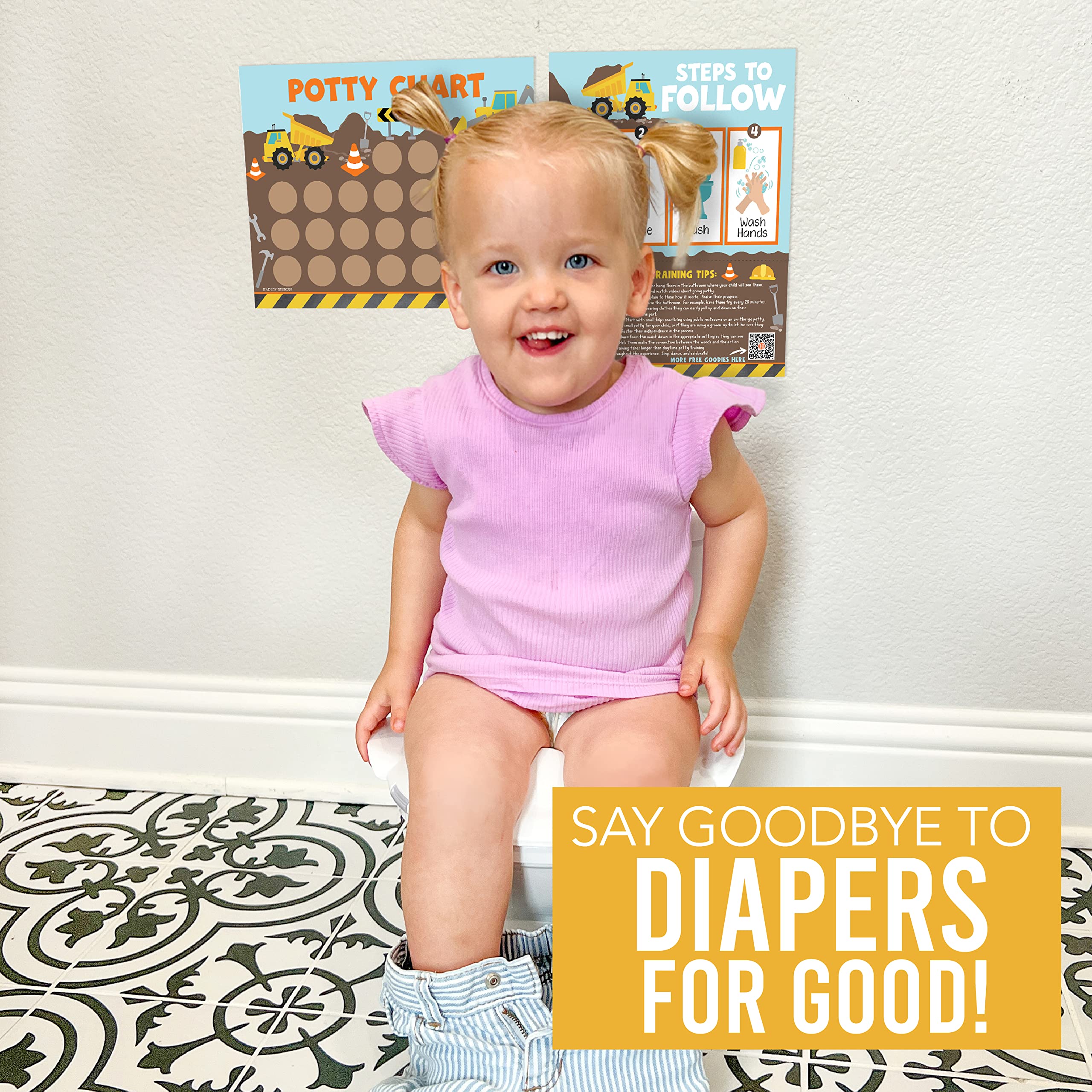 Snapklik.com : Construction Potty Training Chart For Toddlers Boys ...