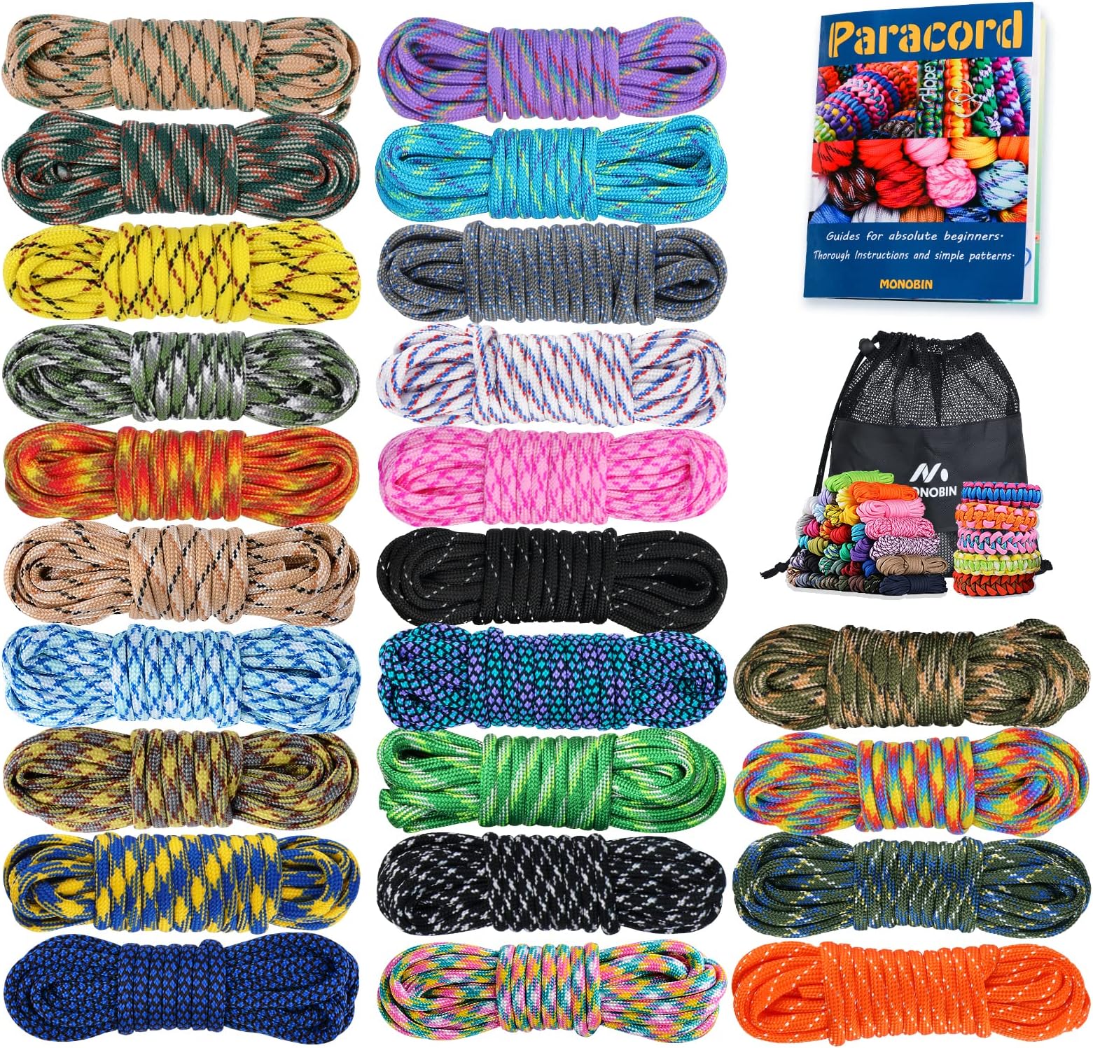 Amazon.com: Multicolor Paracord Bulk Variety Pack : Sports & Outdoors